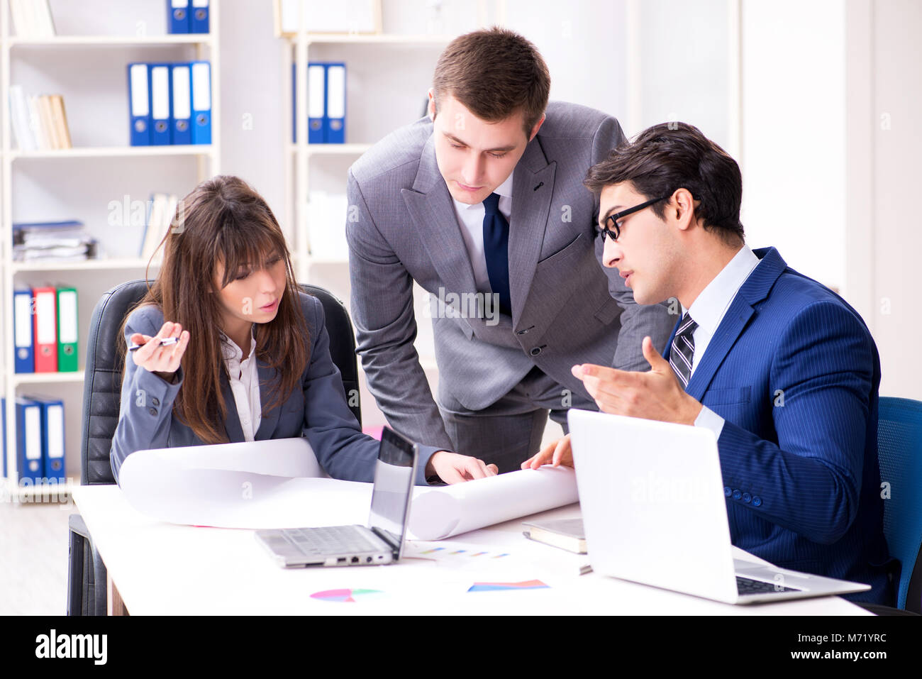 Business meeting with employees in the office Stock Photo - Alamy