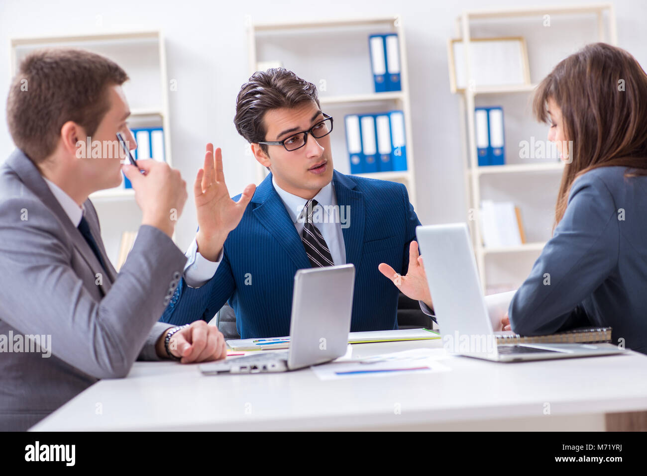 Business meeting with employees in the office Stock Photo - Alamy