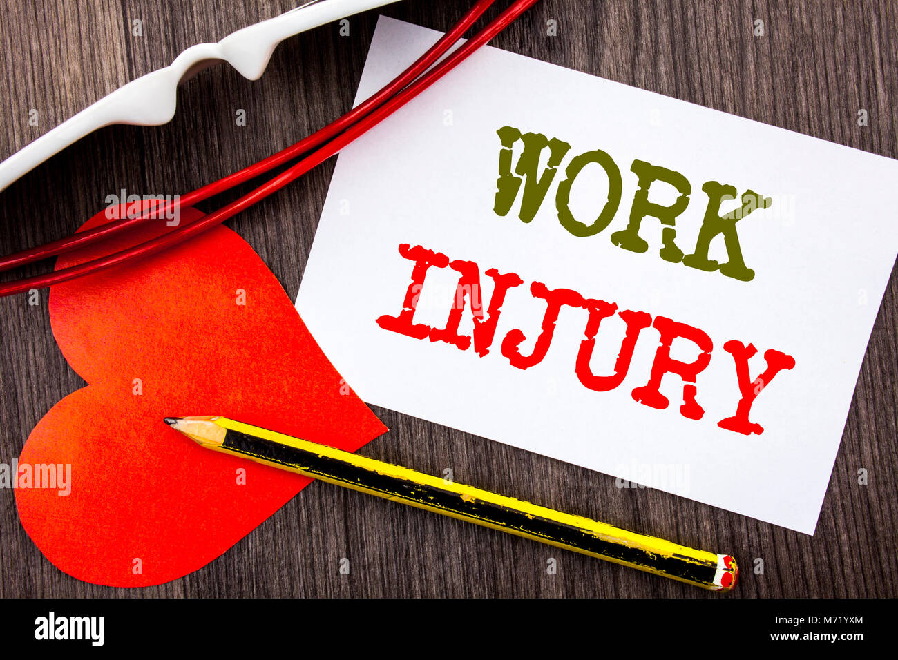 Handwriting text showing Work Injury. Business concept for Bad Body ...