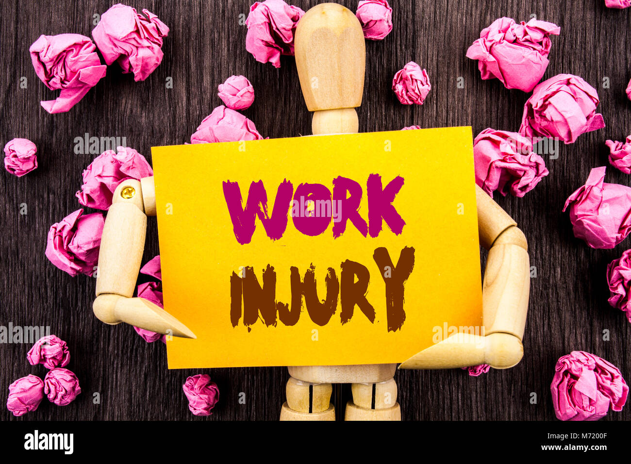 Word, writing, text Work Injury. Conceptual photo Bad Body Accident As ...
