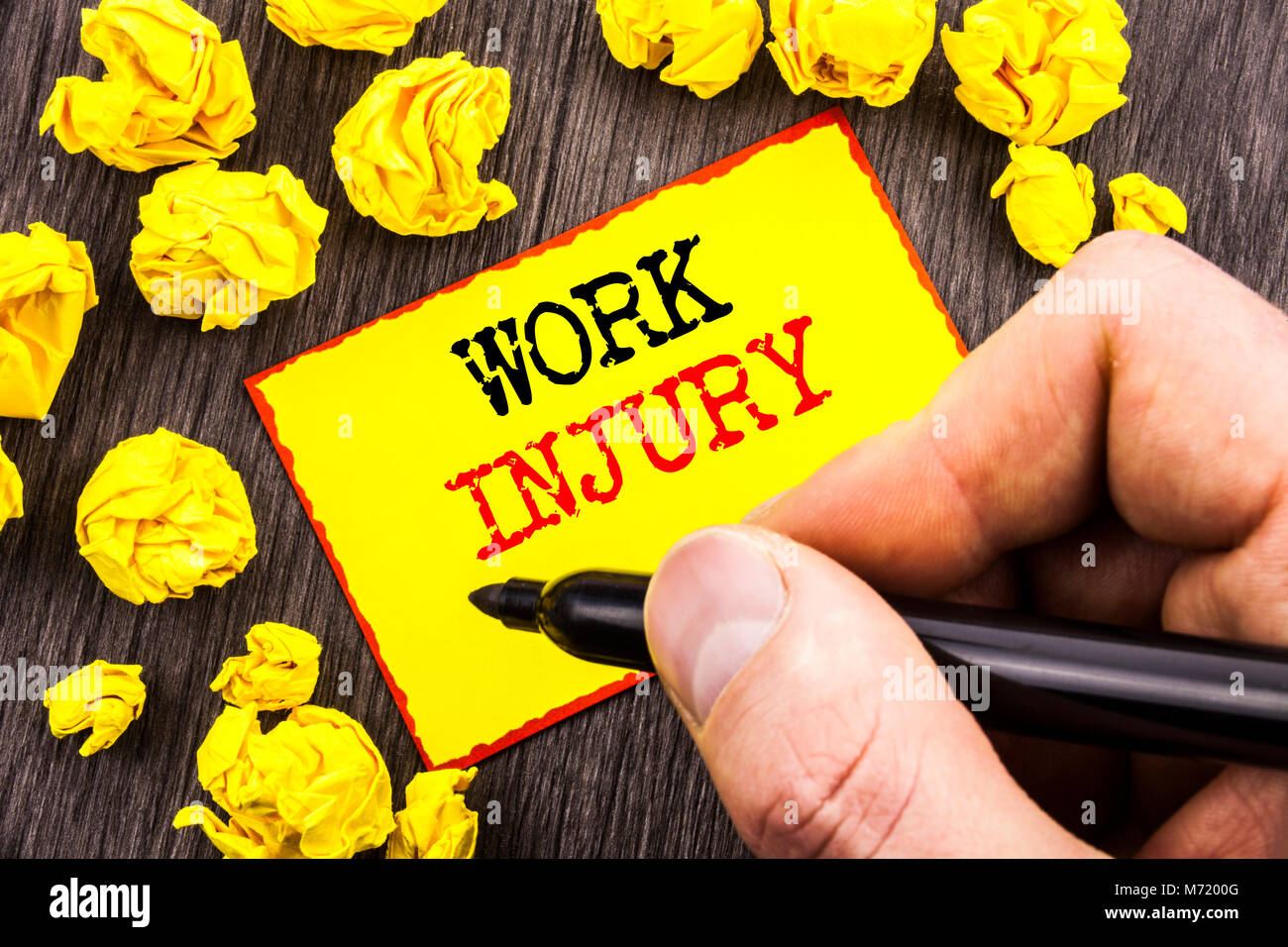 Word, writing, text Work Injury. Business concept for Bad Body Accident ...