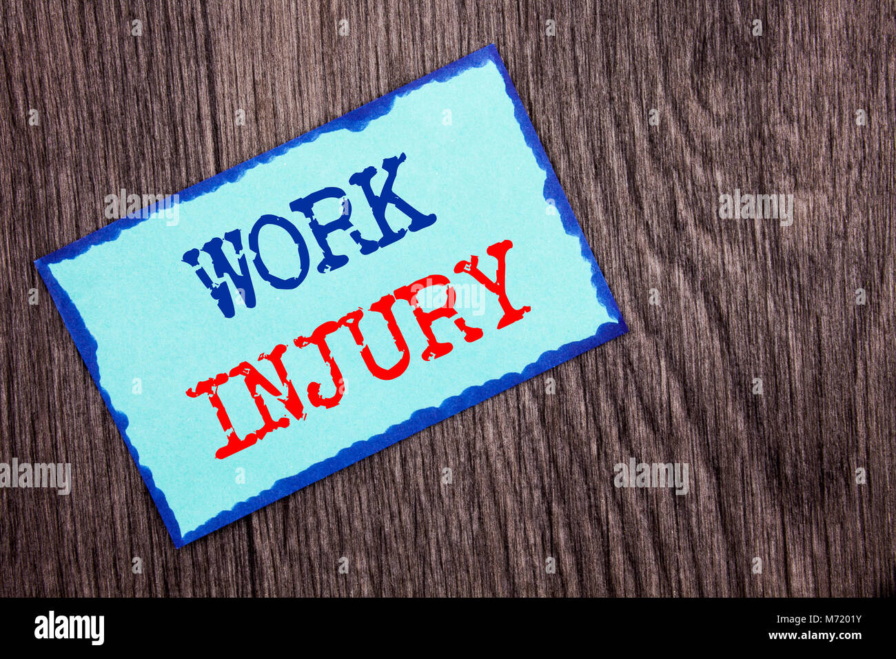 Writing text showing Work Injury. Business photo showcasing Bad Body ...