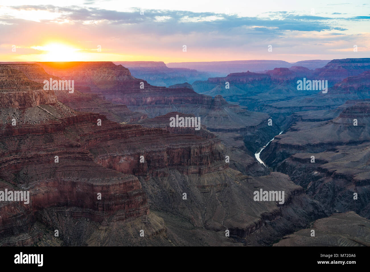 The Grand canyon at sunset Stock Photo - Alamy