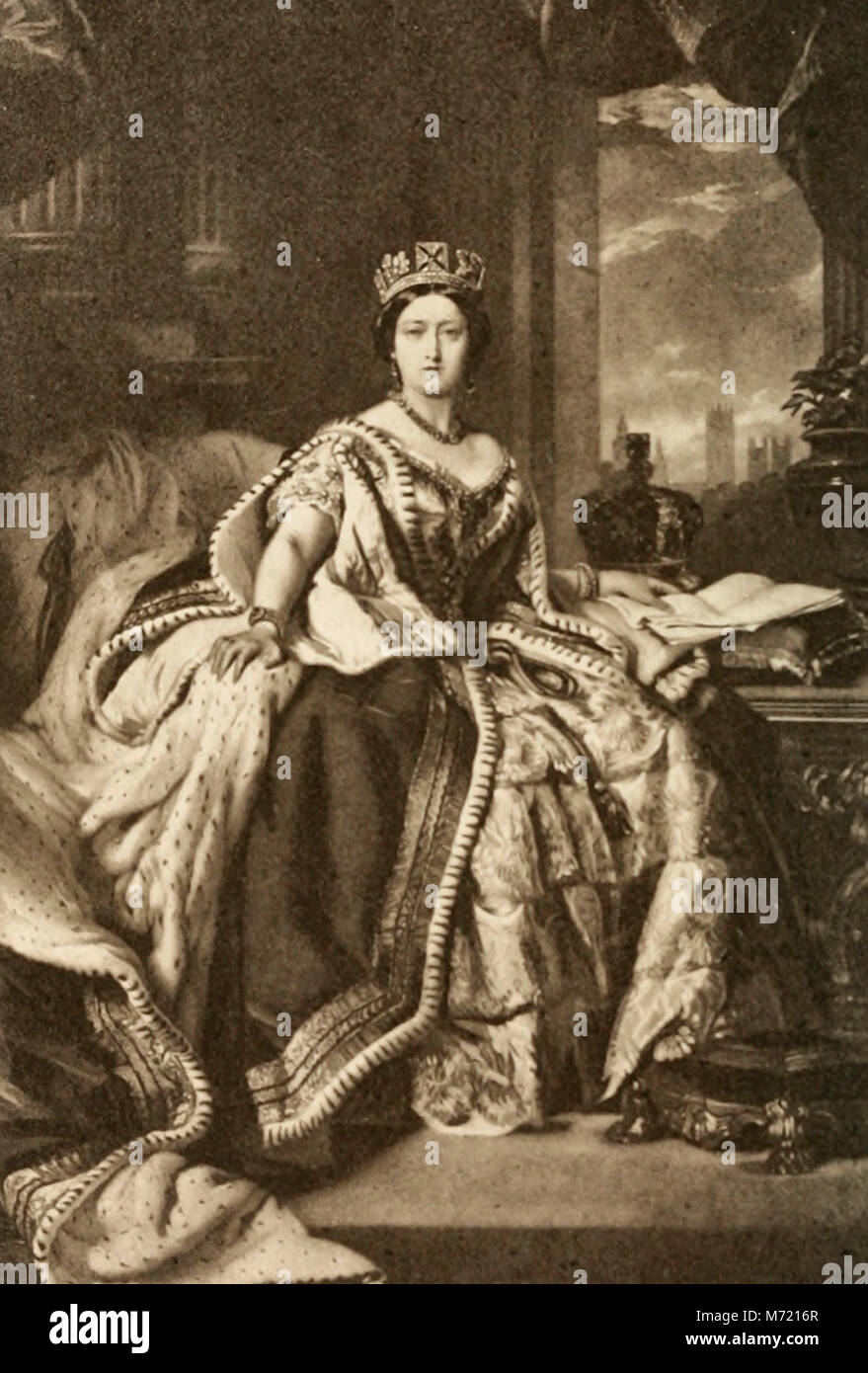 Queen Victoria, circa 1840 Stock Photo - Alamy