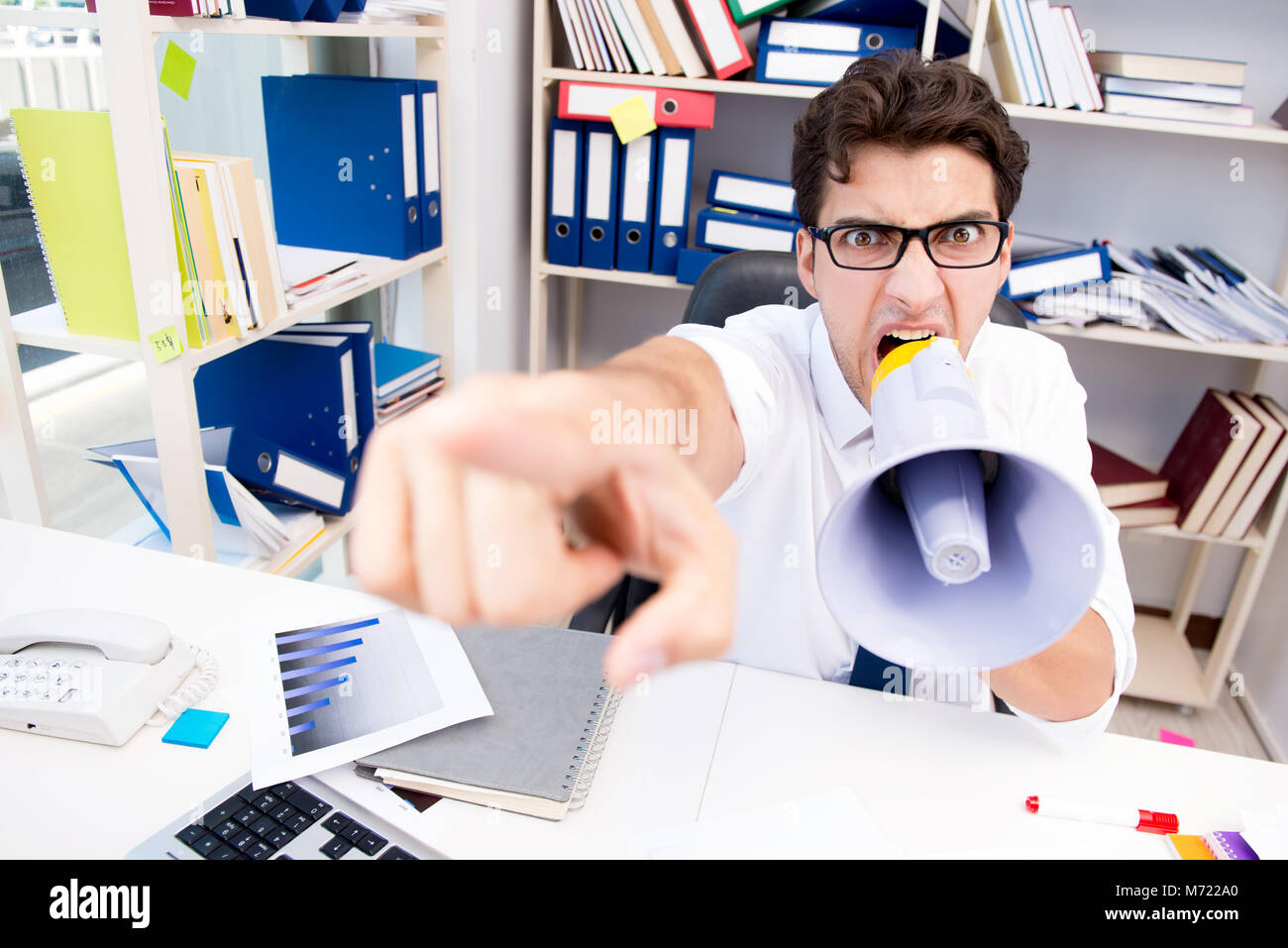 Busy frustrated businessman angry in the office Stock Photo - Alamy