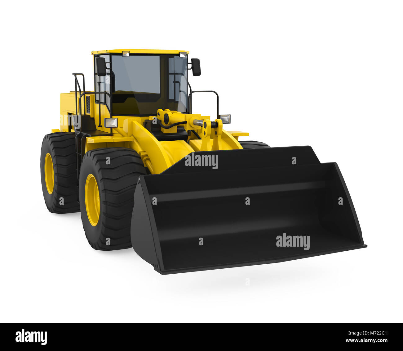 Wheel Loader Bulldozer Isolated Stock Photo - Alamy