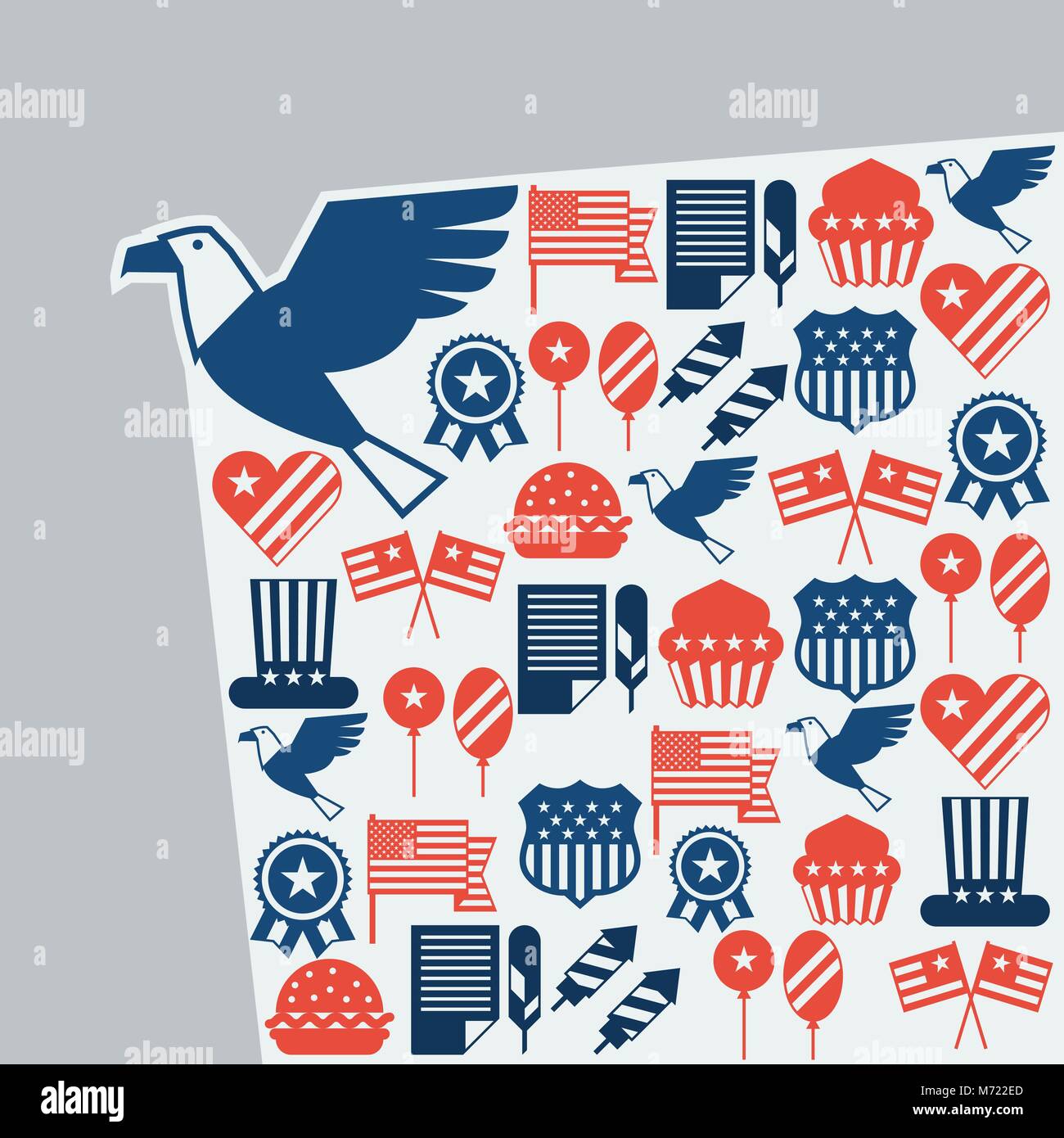 United States of America Independence Day greeting card Stock Vector ...