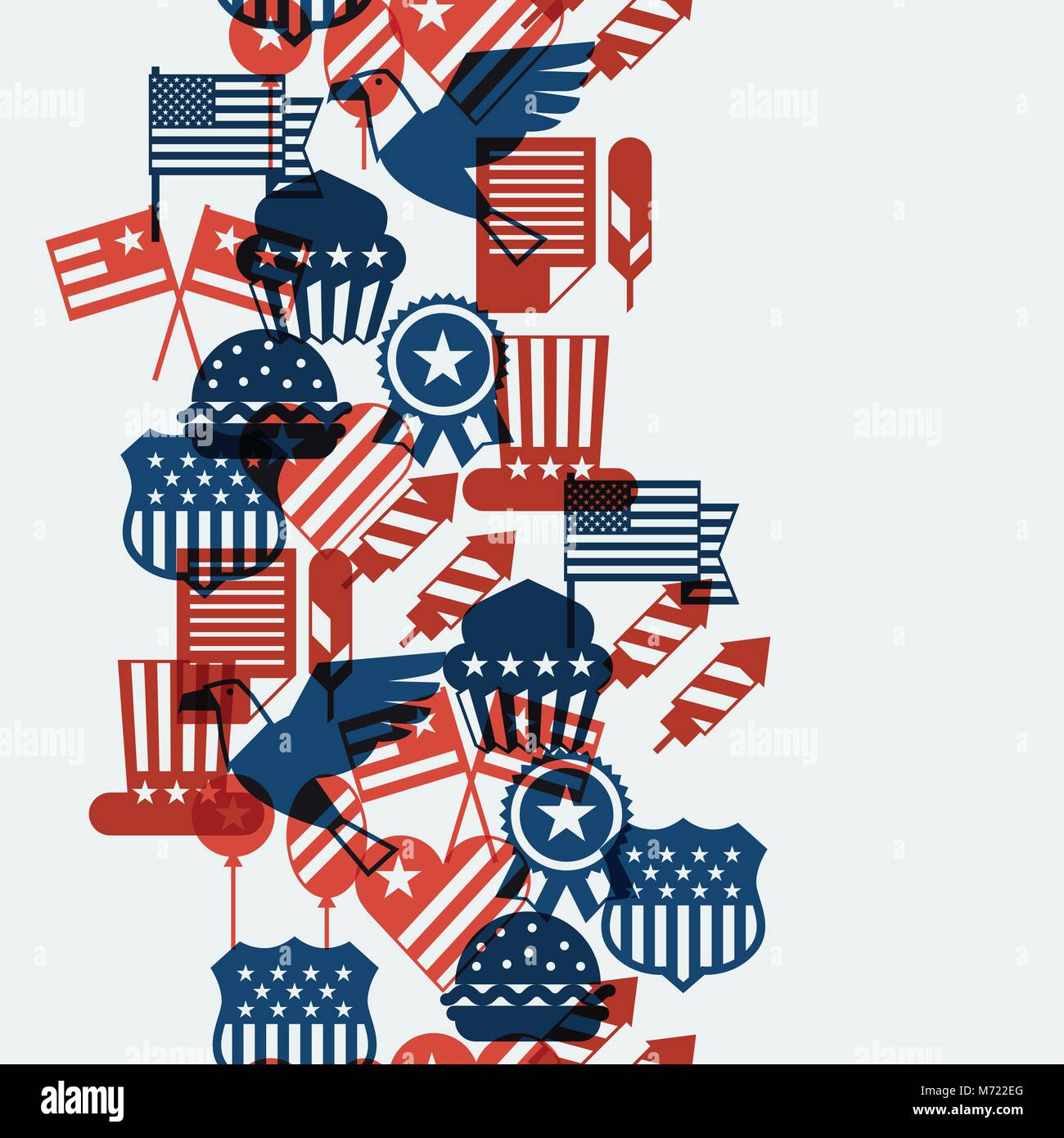 United States of America Independence Day seamless pattern Stock Vector ...