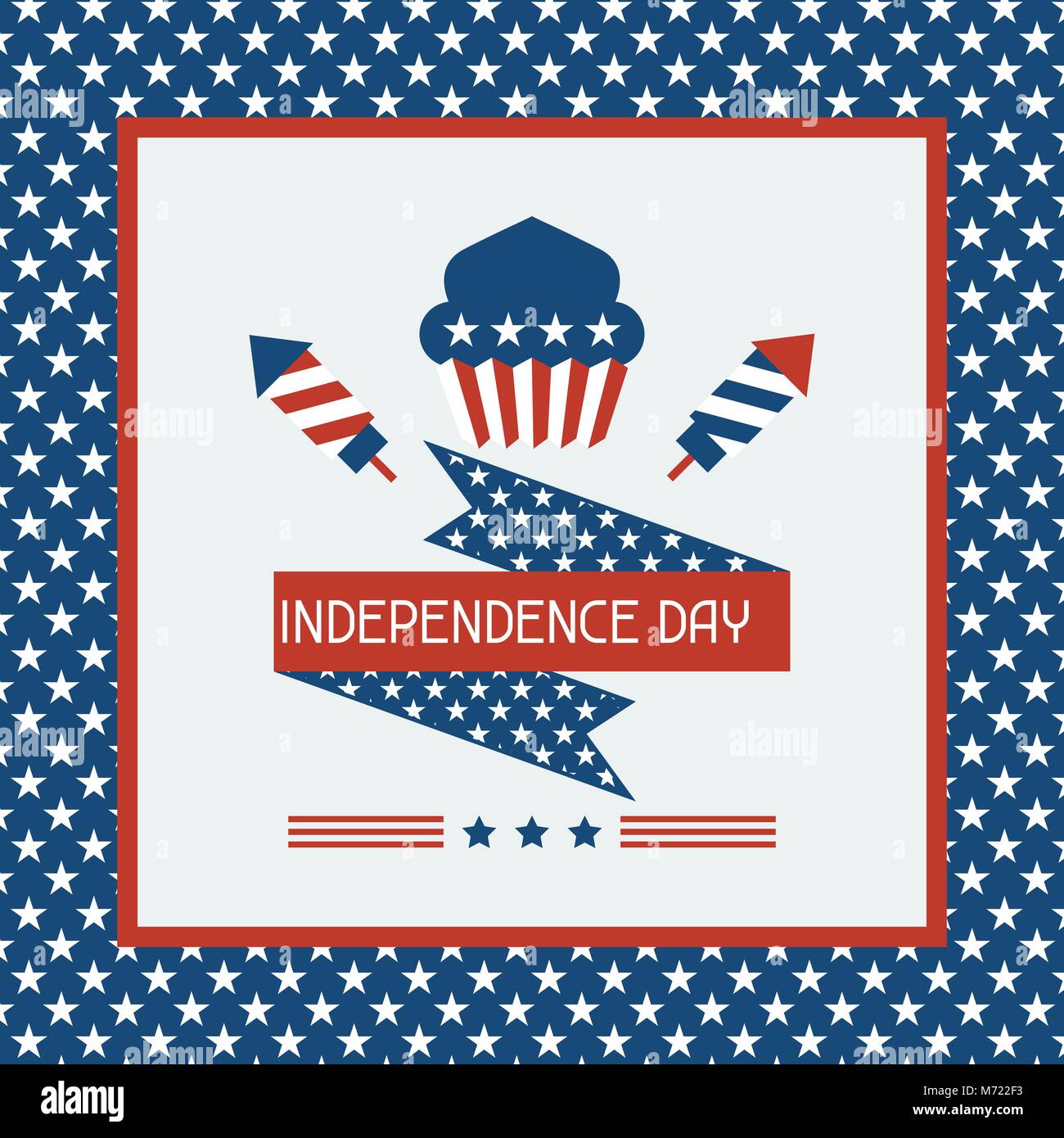 United States of America Independence Day greeting card Stock Vector ...