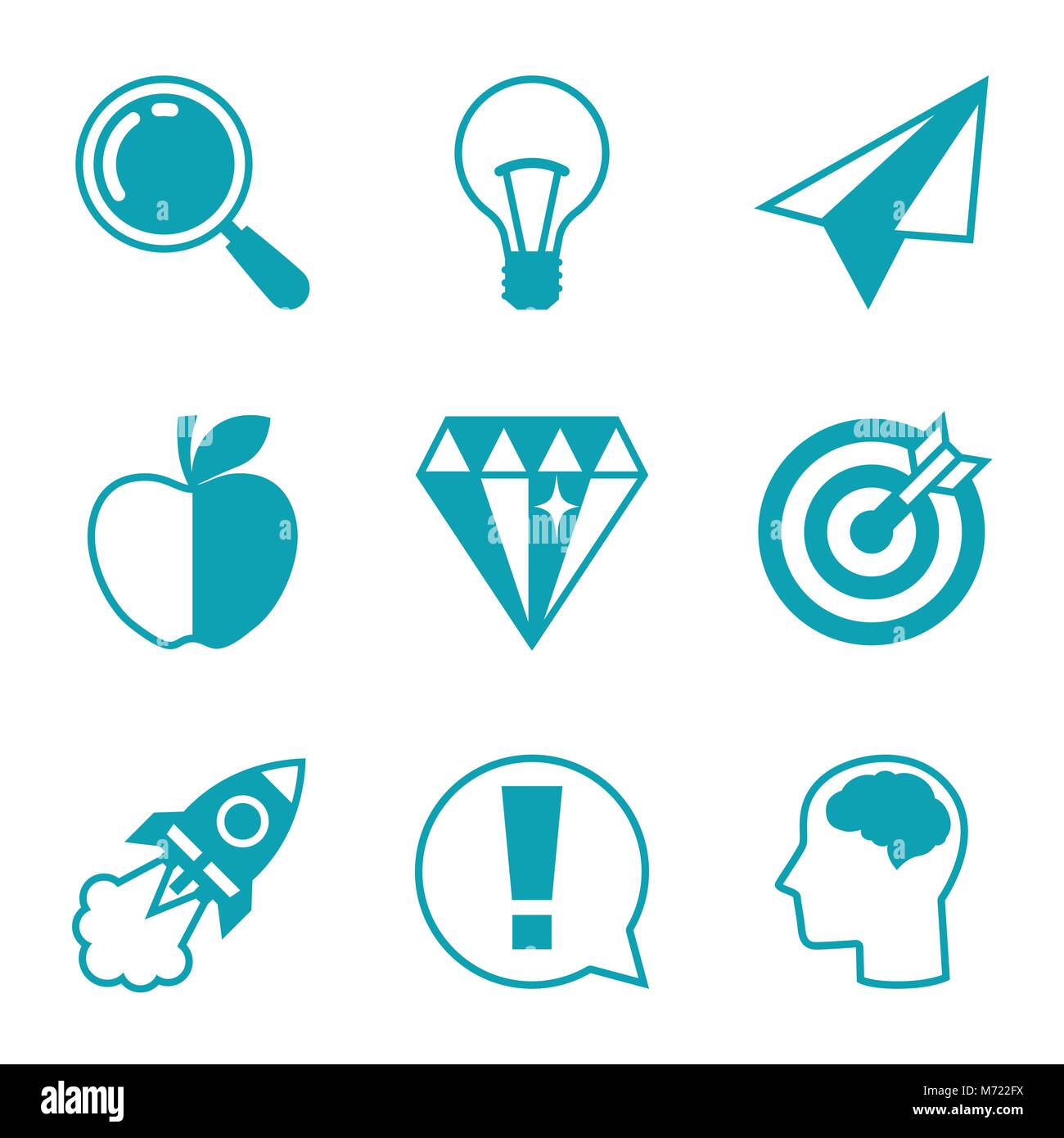 Idea concept icons in flat design style Stock Vector Image & Art - Alamy