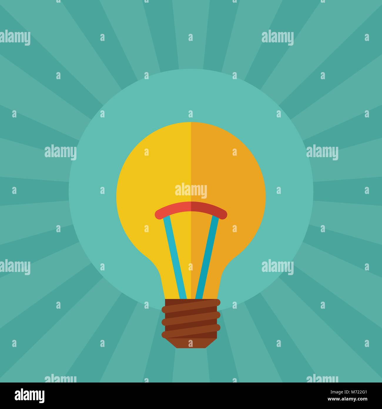 Light bulb idea concept illustration in flat style Stock Vector Image ...