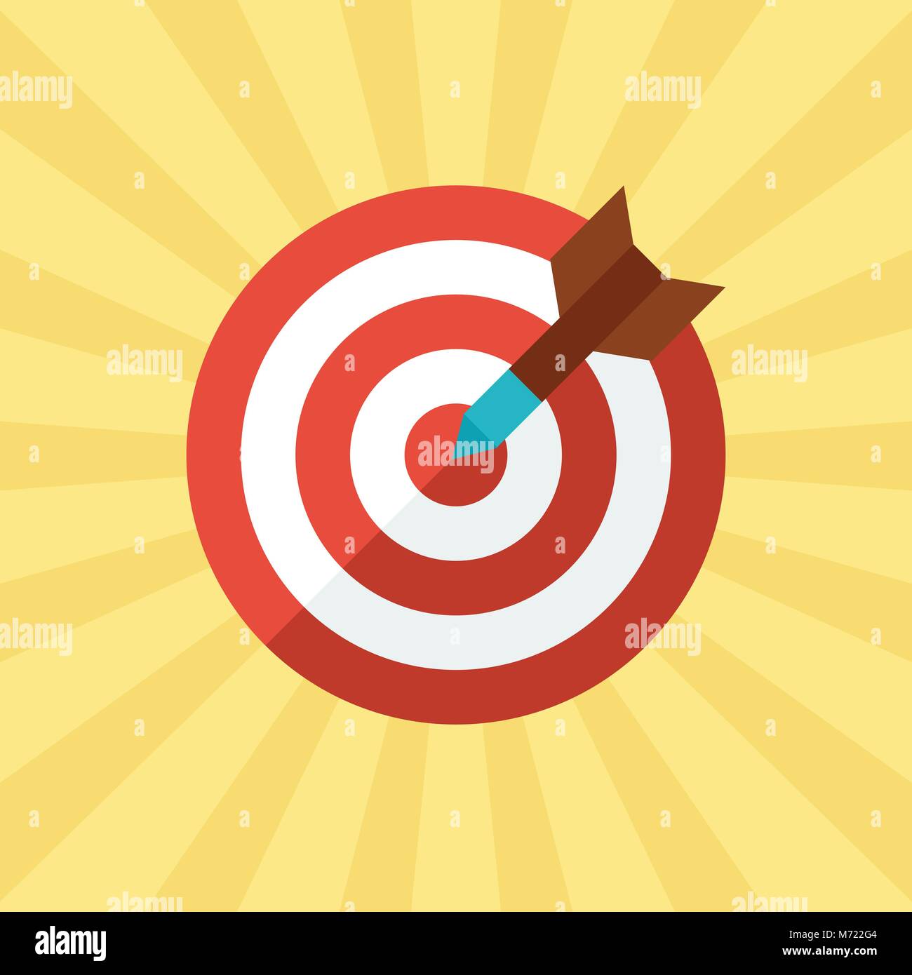 Darts target concept illustration in flat style Stock Vector Image ...