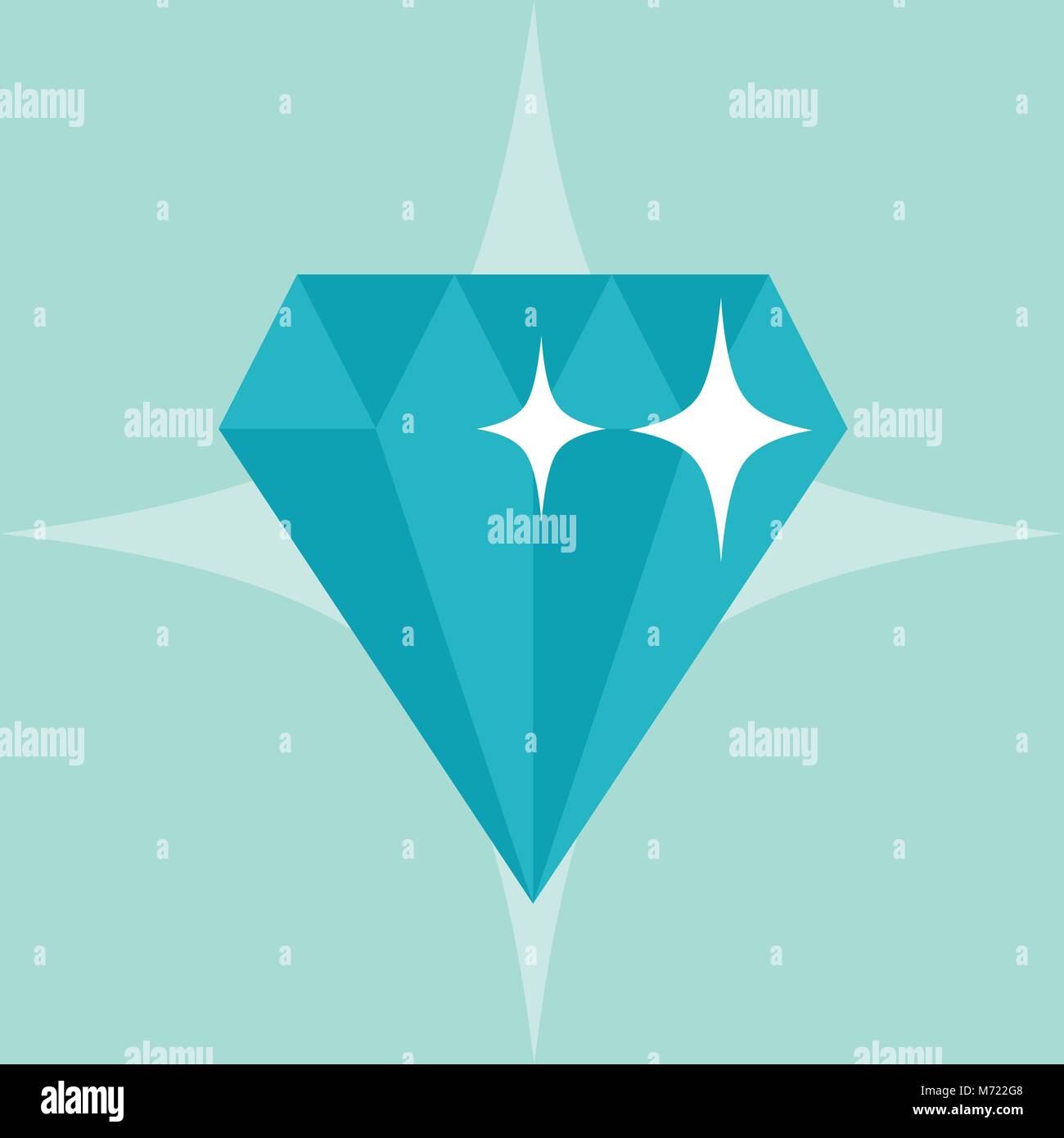 Abstract diamond concept illustration in flat style Stock Vector Image ...