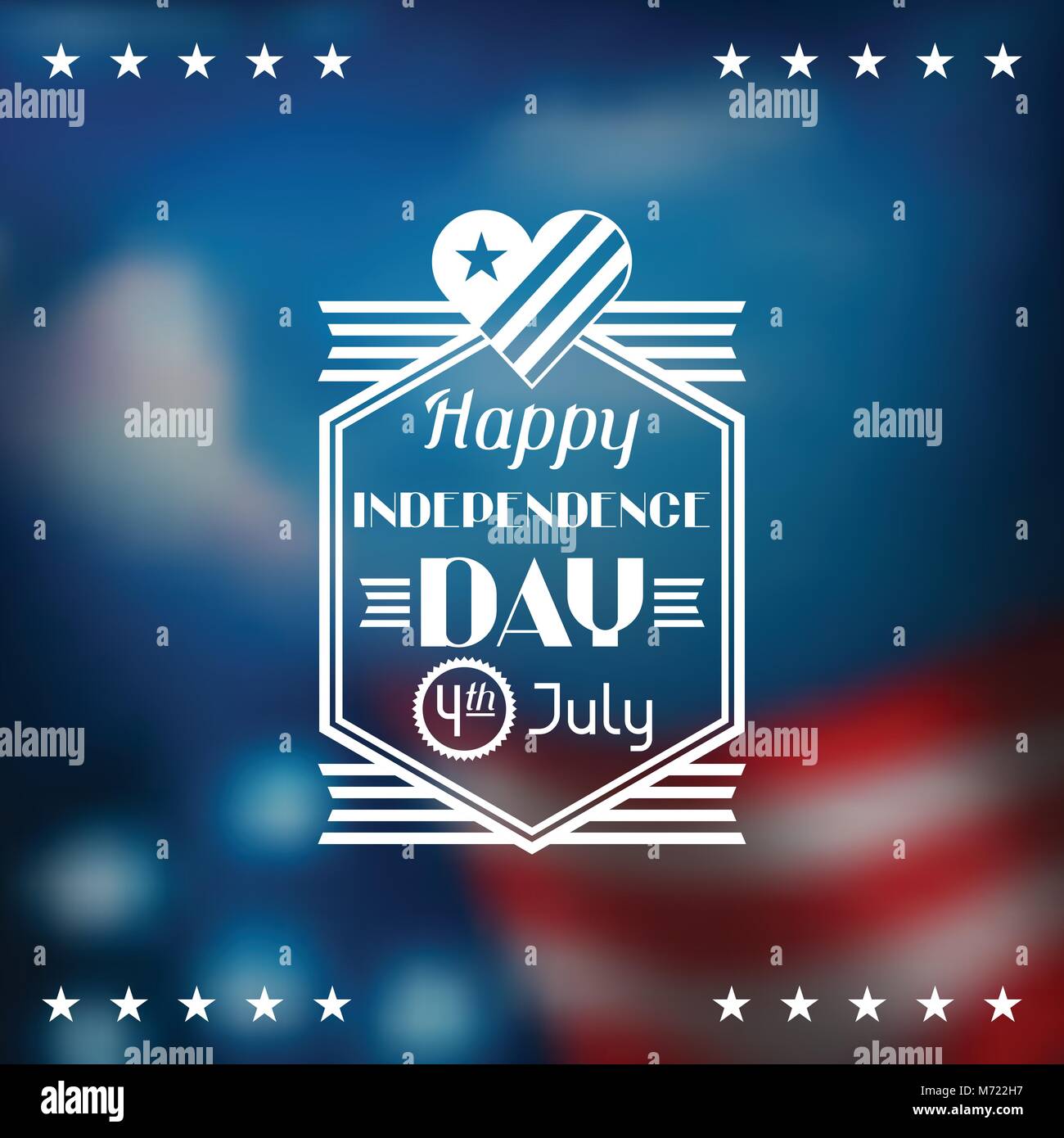 United States of America Independence Day greeting card Stock Vector ...