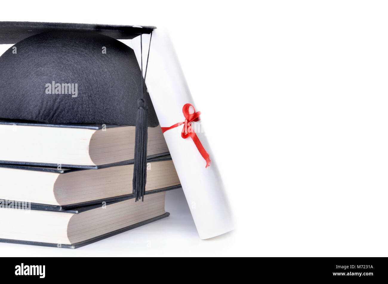 Graduate hat on pile hi-res stock photography and images - Alamy