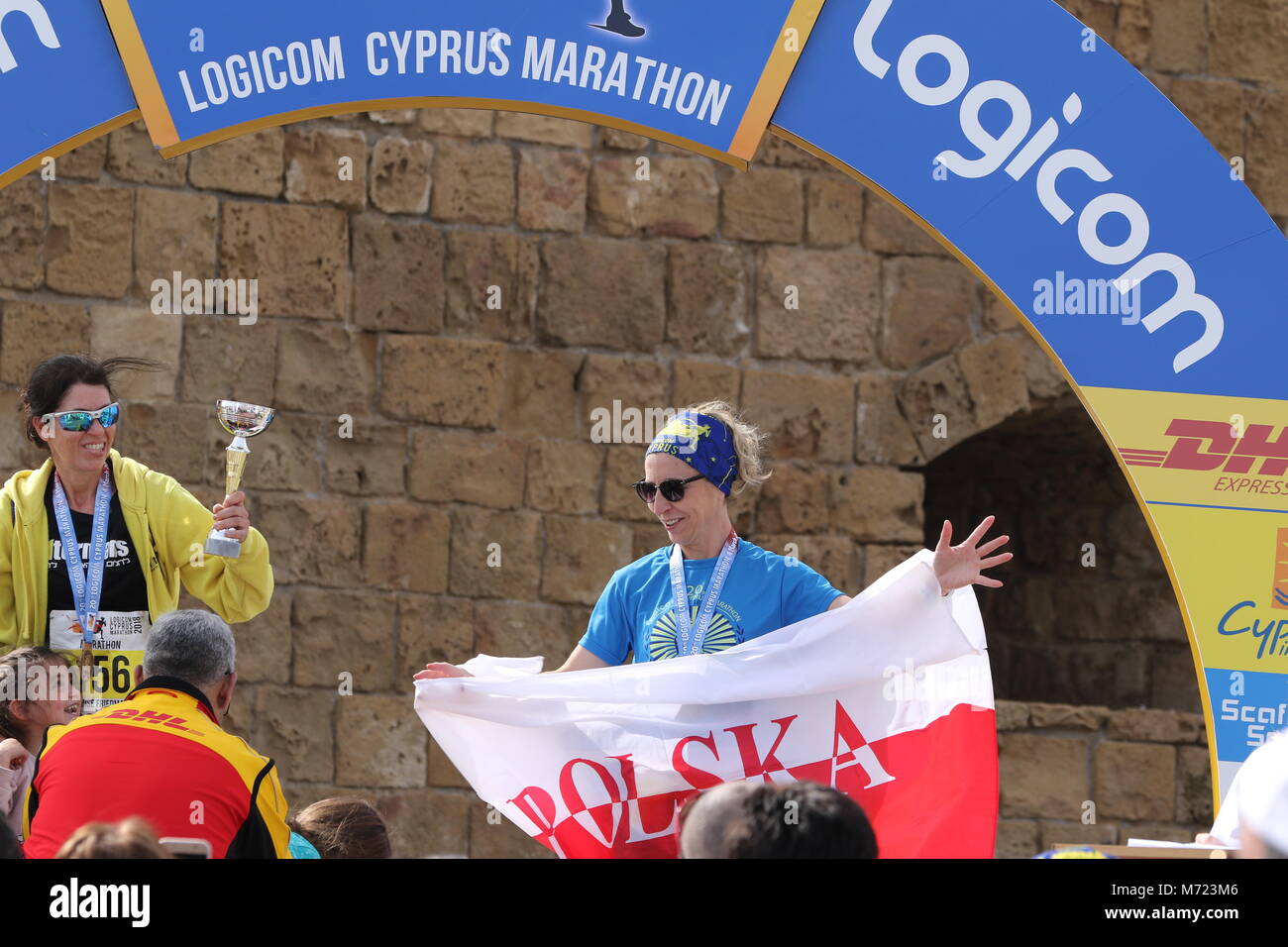 Polish runner at the 20th Logicom Cyprus marathon, half marathon, 10KM ...