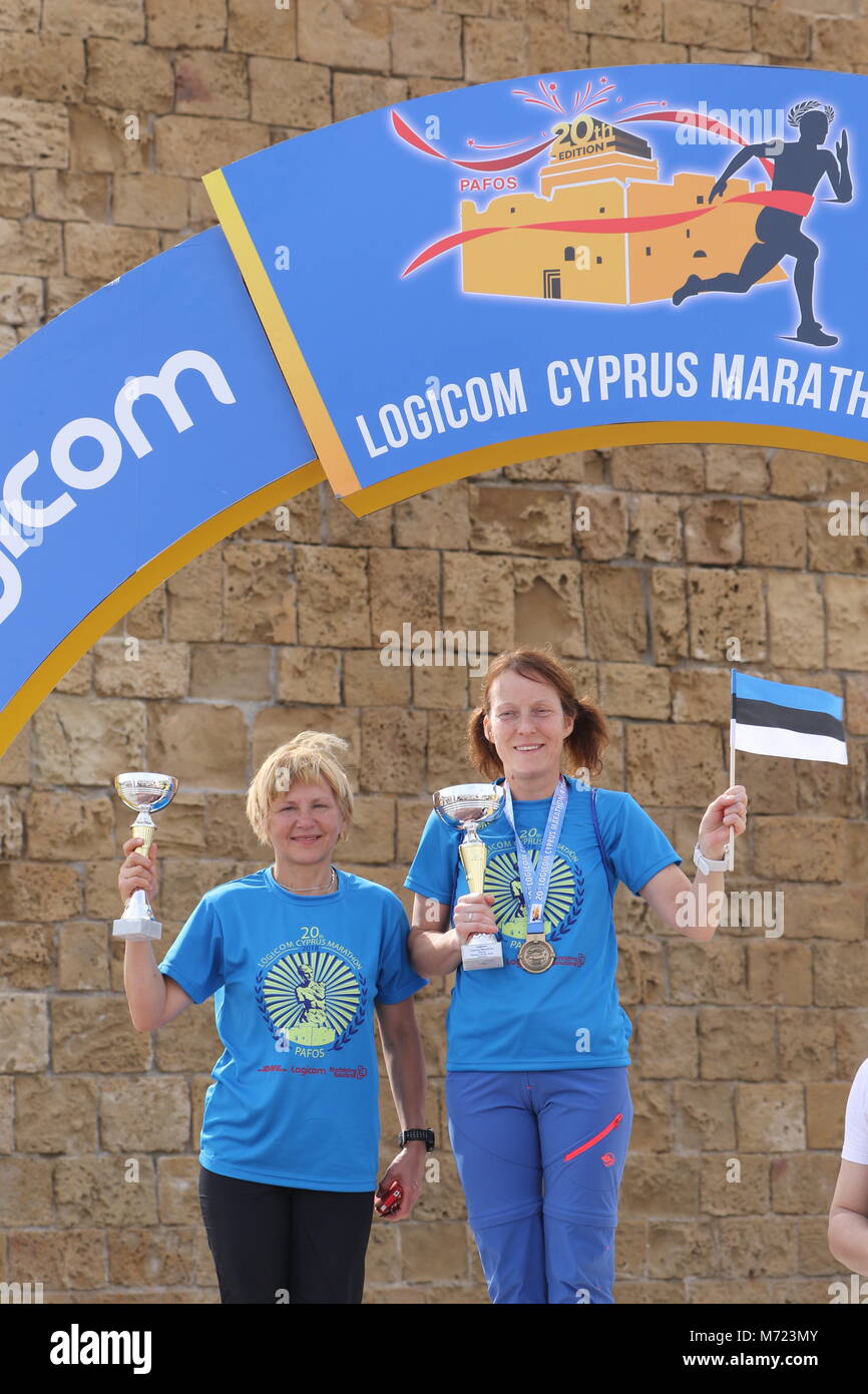 Prize winners with their trophies at 20th Logicom Cyprus marathon, half ...