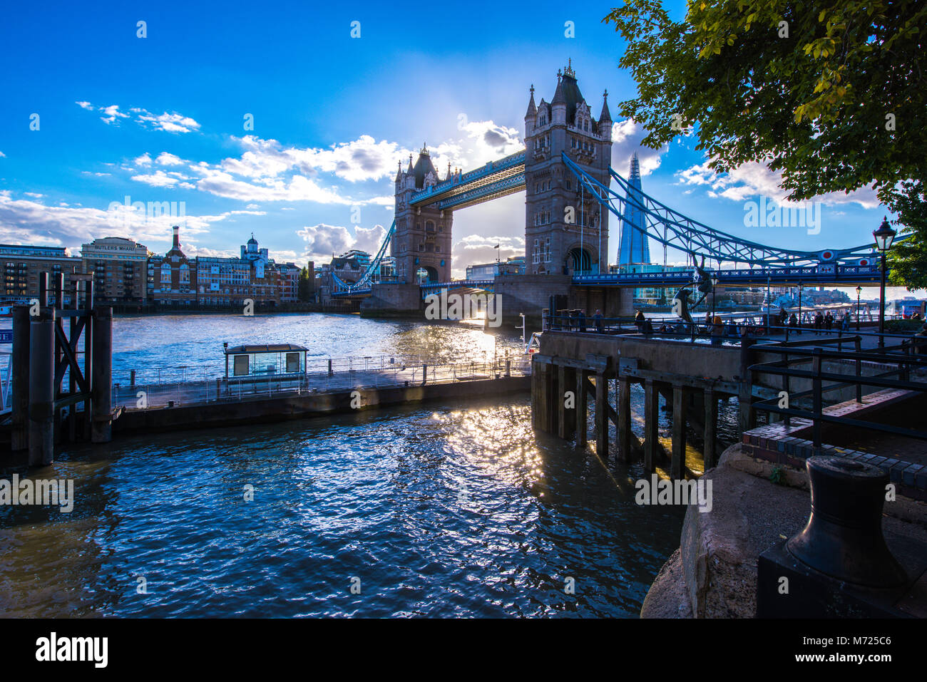 Tower Bridge, London in evening sunshine Stock Photo - Alamy