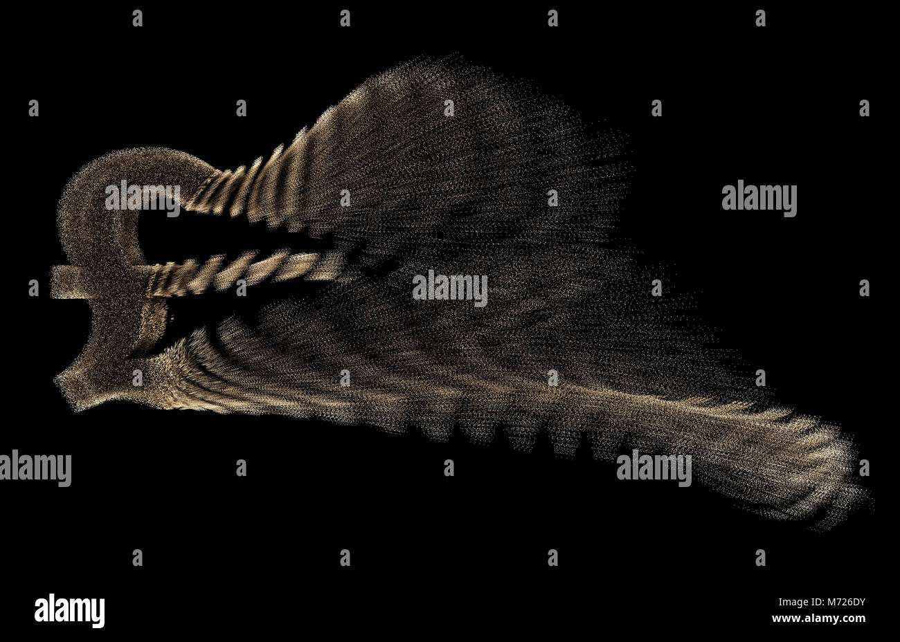 The disappearing currency symbol, the loss of wealth Stock Photo - Alamy