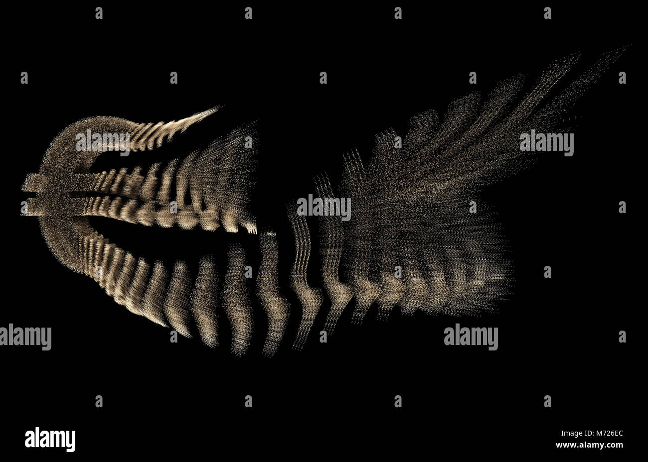The disappearing currency symbol, the loss of wealth Stock Photo - Alamy