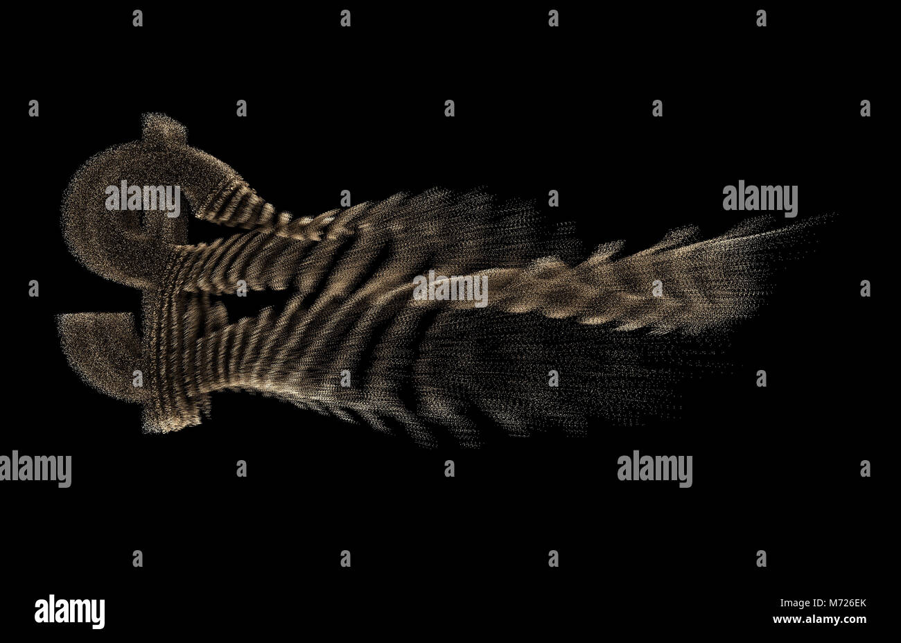 The disappearing currency symbol, the loss of wealth Stock Photo - Alamy