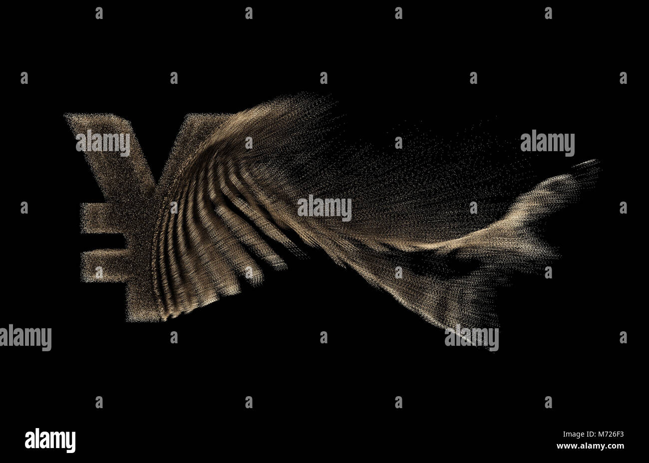 The disappearing currency symbol, the loss of wealth Stock Photo - Alamy