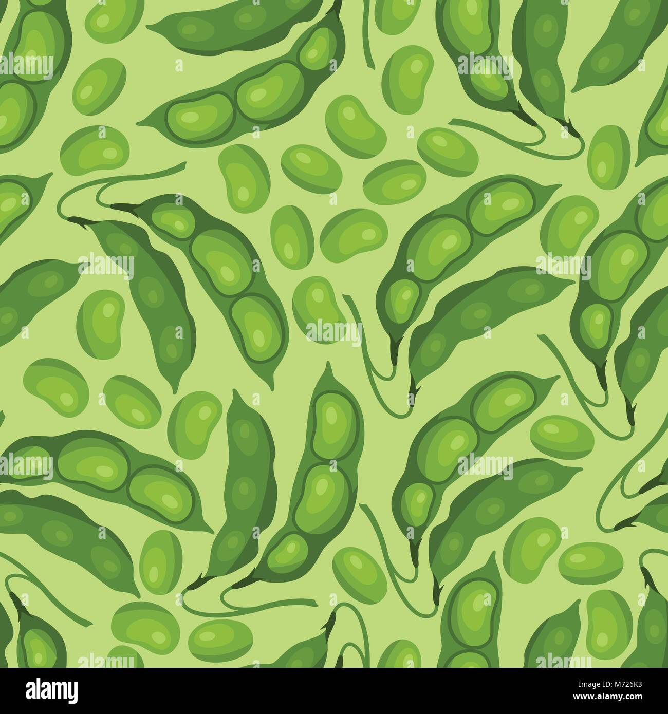 Seamless vector pattern with fresh ripe bean pods Stock Vector Image ...