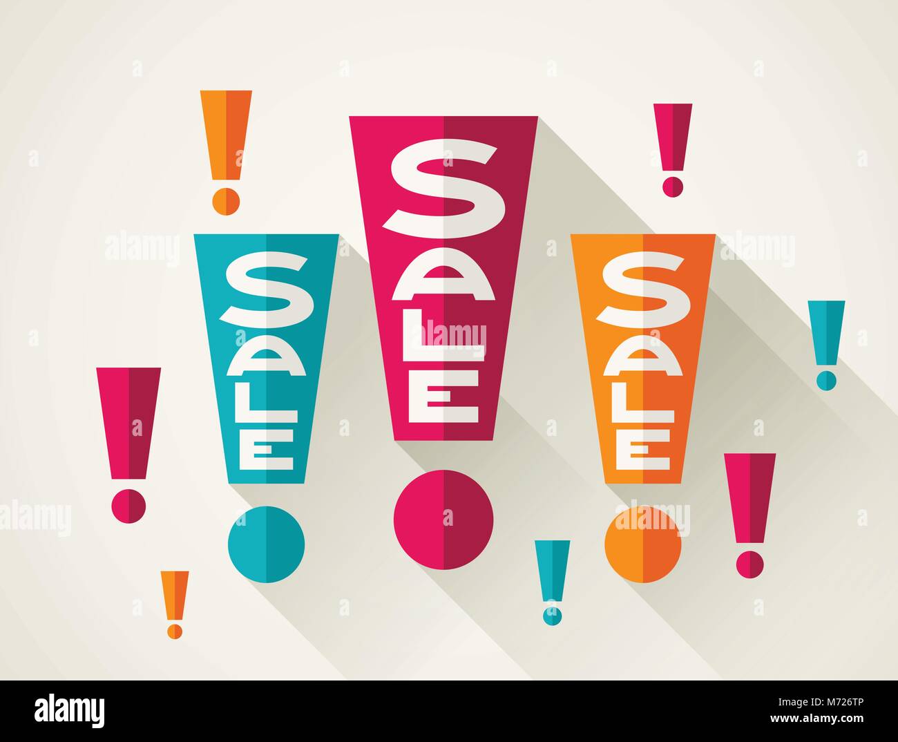 Sale poster background in flat design style Stock Vector Image & Art ...