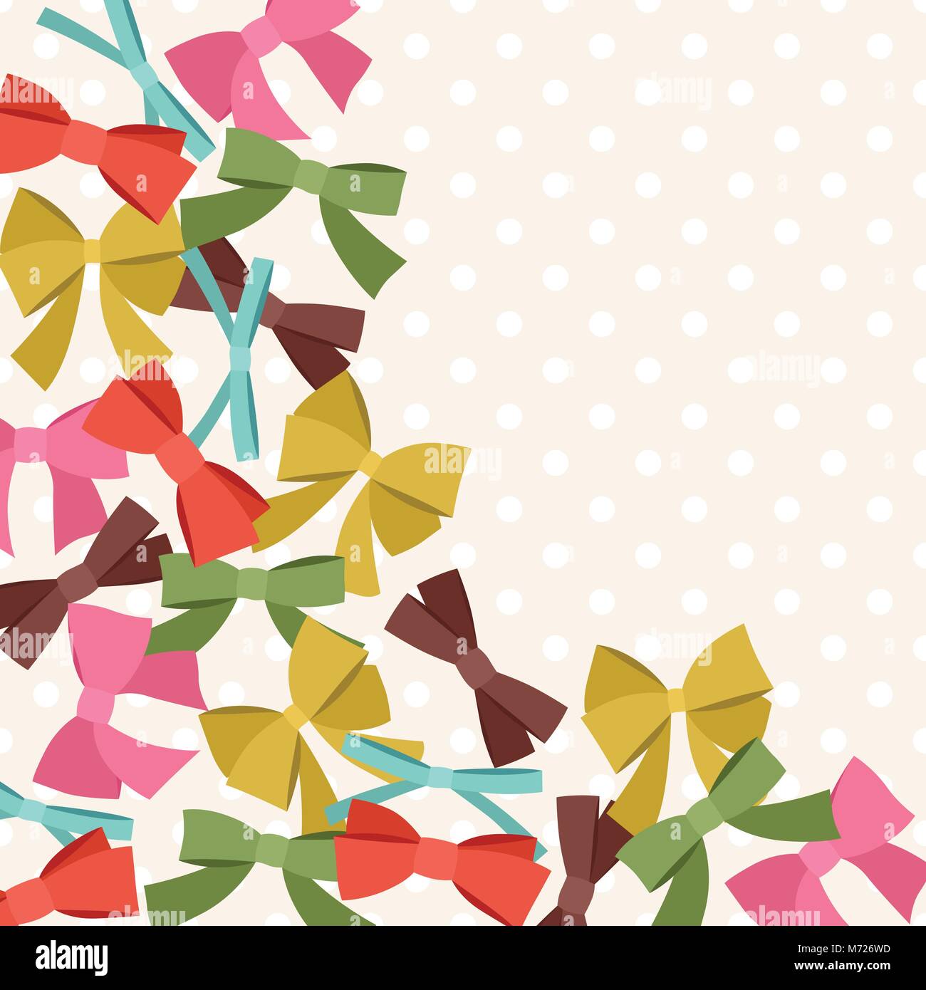 Background with abstract various bows and ribbons Stock Vector Image ...
