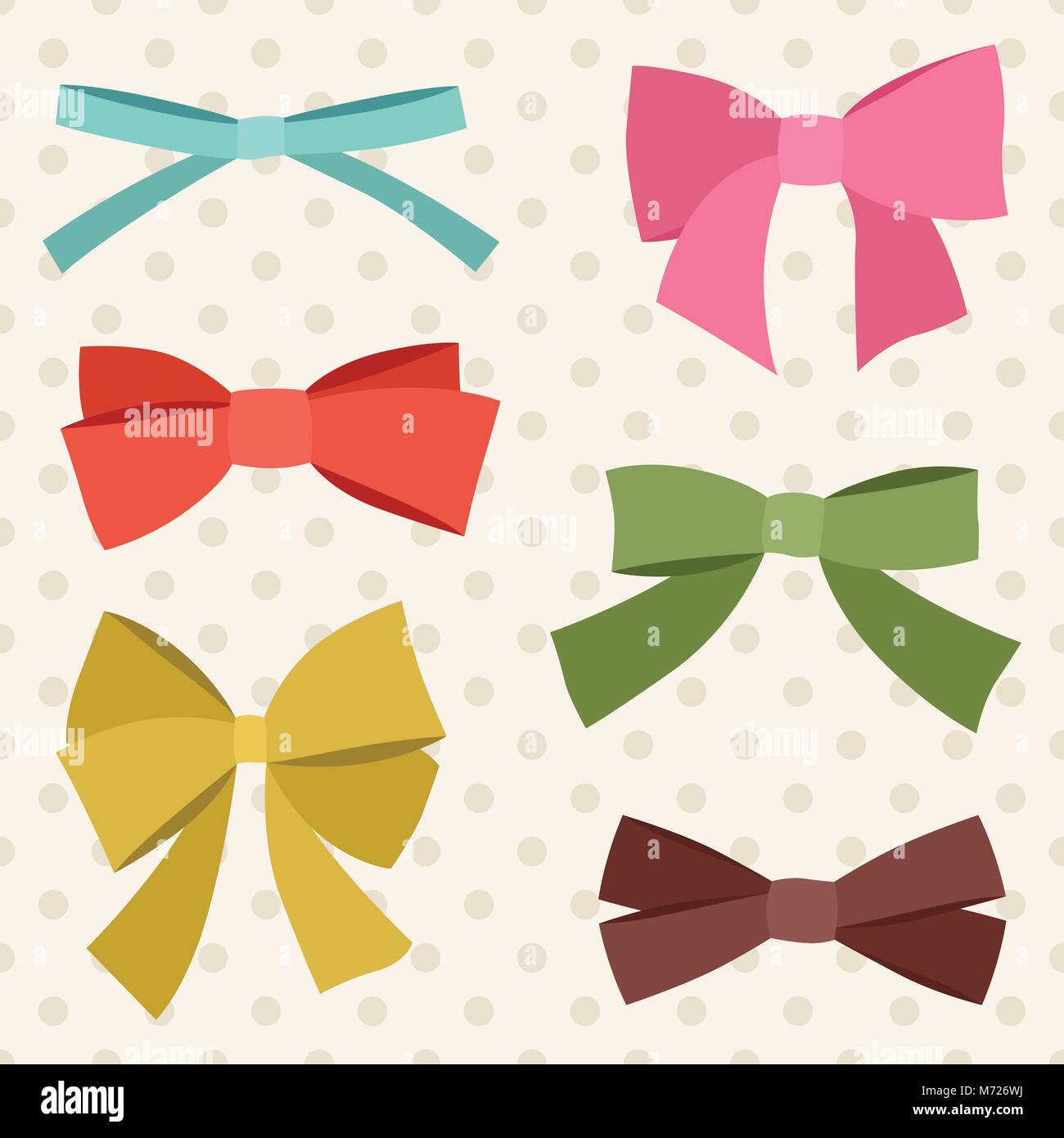 Set of various abstract bows and ribbons Stock Vector Image & Art - Alamy