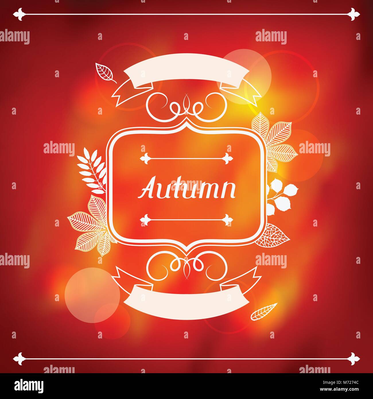 Background of stylized autumn leaves for greeting cards Stock Vector ...
