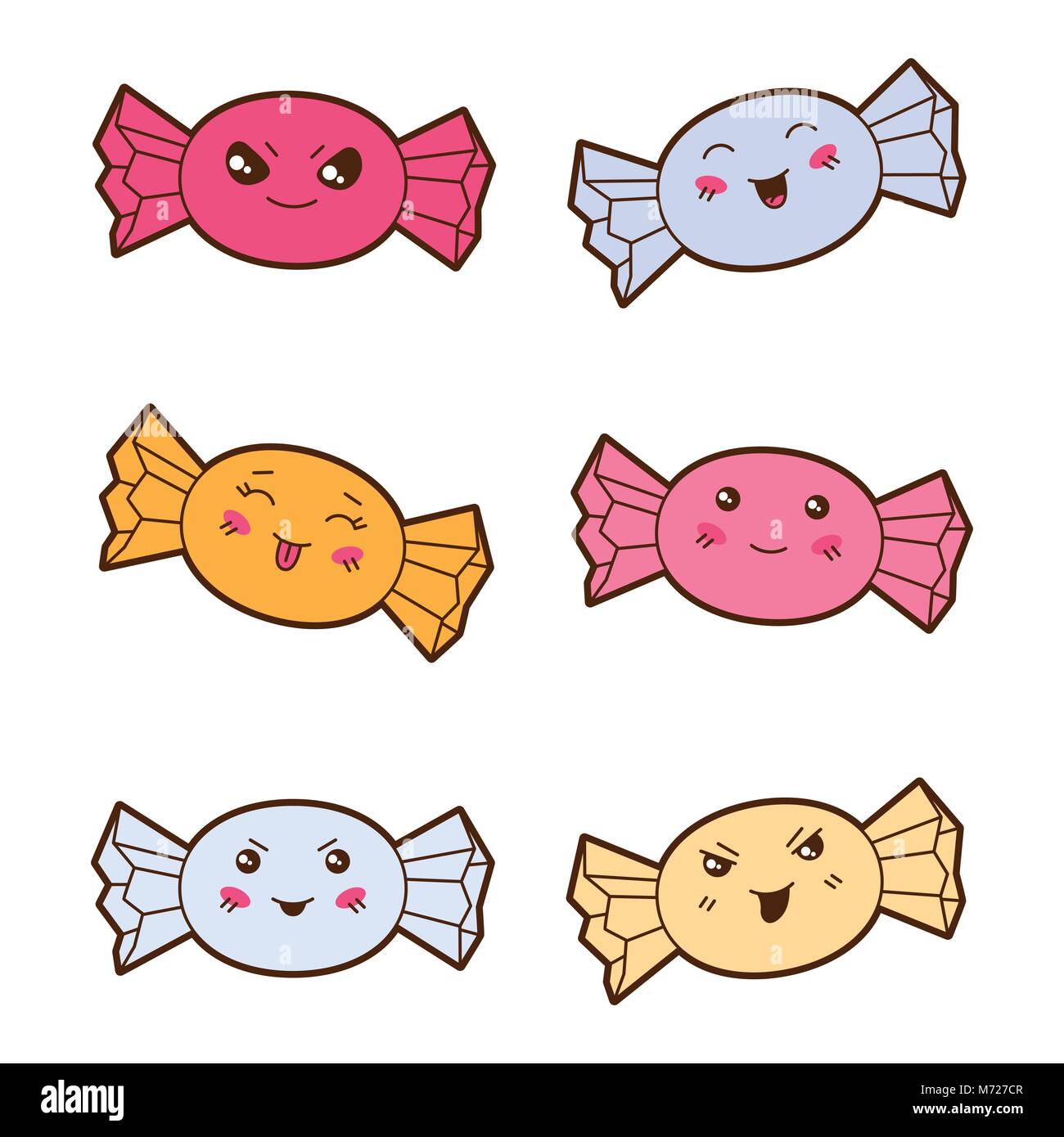 Kawaii candy cane Cut Out Stock Images & Pictures - Alamy