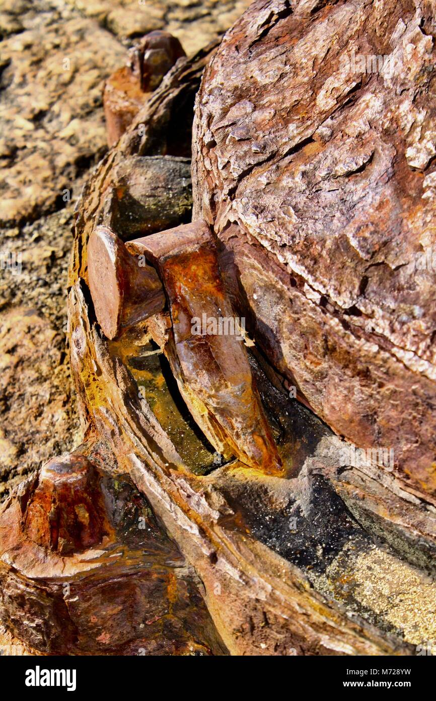 Rusty Capstan on a Harbour Quayside Stock Photo - Alamy