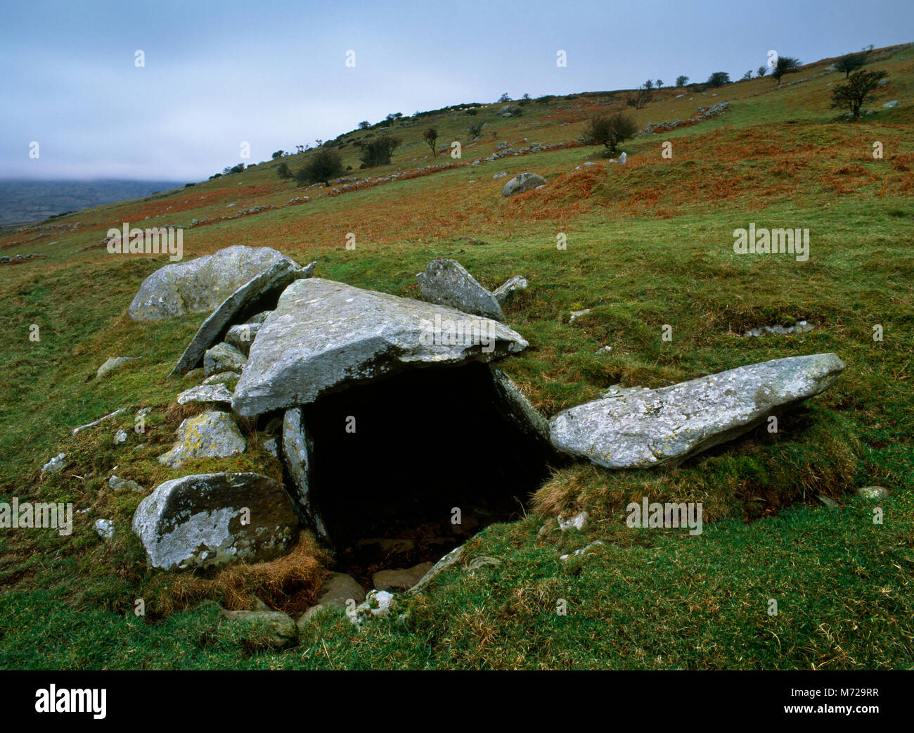 View W of Rowen East burial chamber, 100m NE of Maen y Bardd dolmen on ...