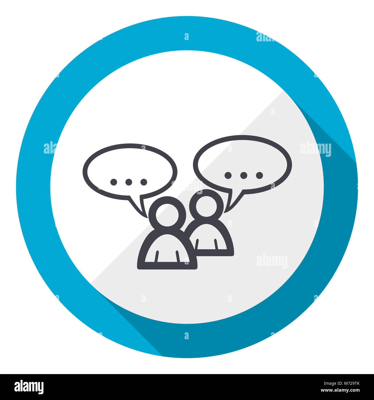 Forum blue flat design web icon Stock Photo - Alamy