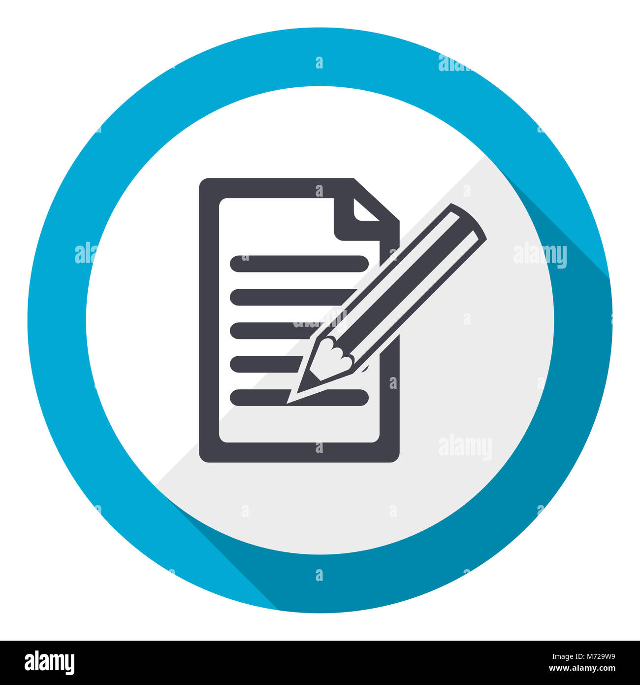 Subscribe blue flat design web icon Stock Photo - Alamy