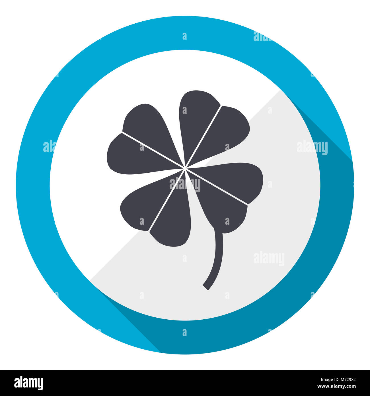 Four leaf clover flat icon hi-res stock photography and images - Alamy
