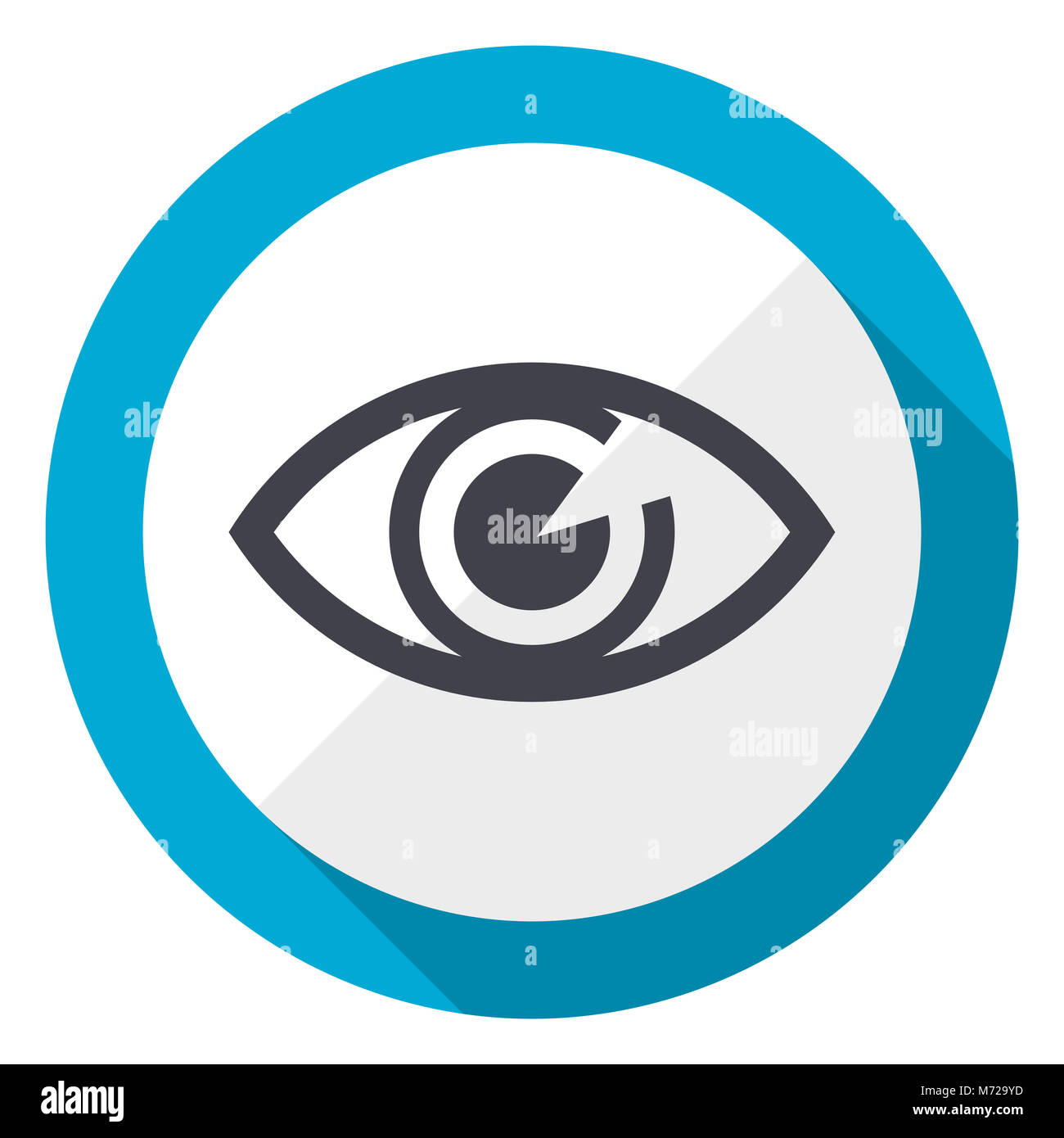 Eye blue flat design web icon Stock Photo - Alamy