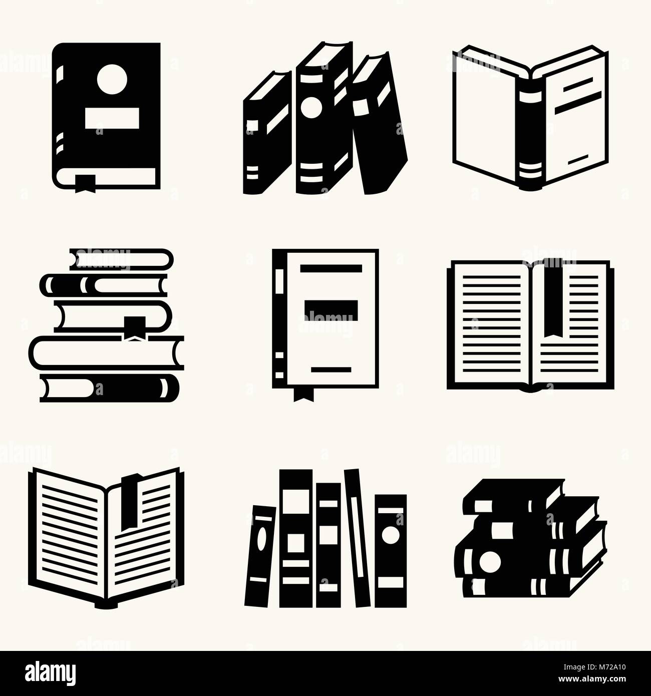 Set book icons in Stock Vector Images - Alamy