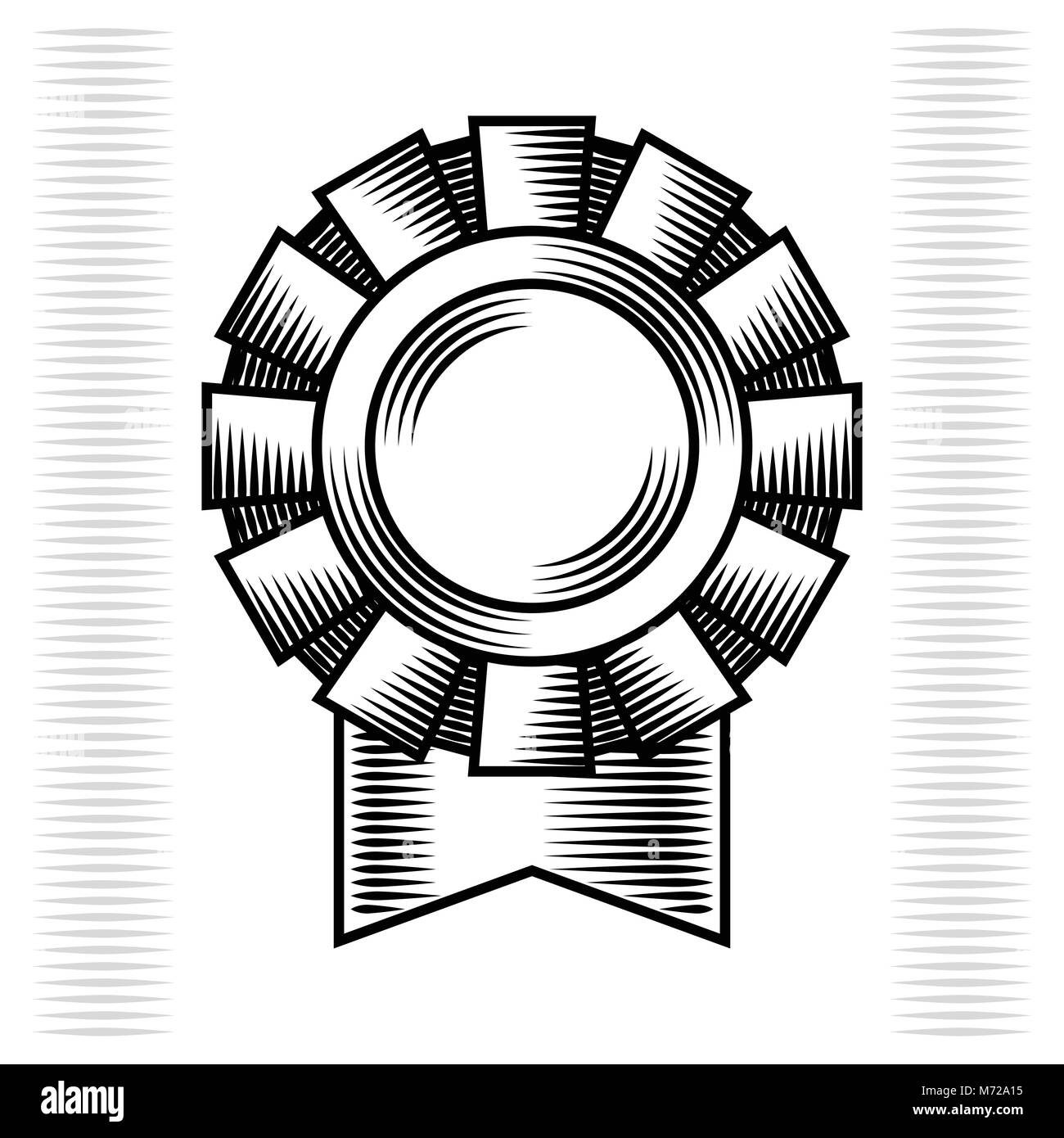 Black engraving trophy and award with ribbon Stock Vector Image & Art ...