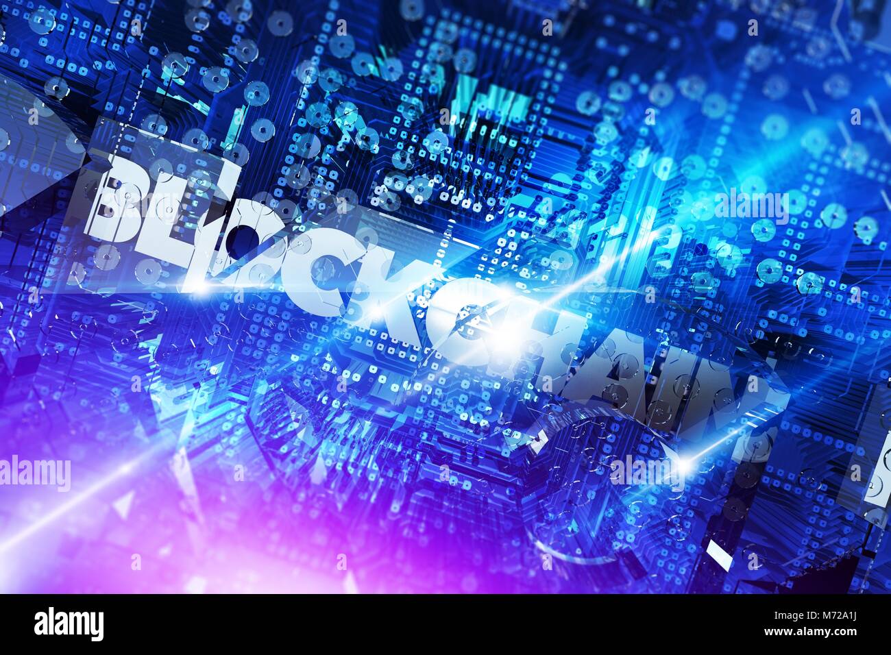 Blockchain Platform For Digital Assets Concept 3D Rendered Illustration ...