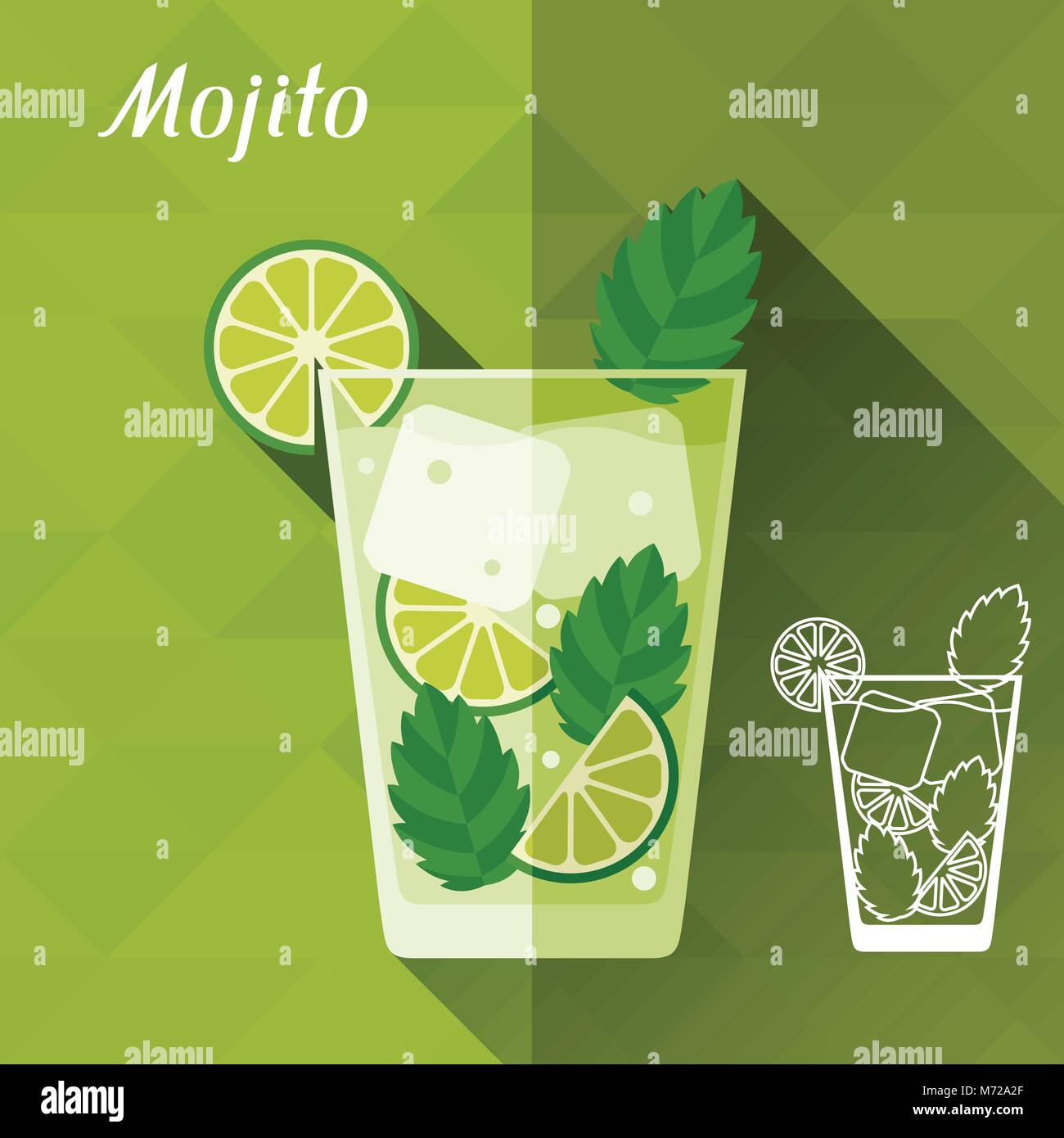 Ice mojito in glass Stock Vector Images - Alamy