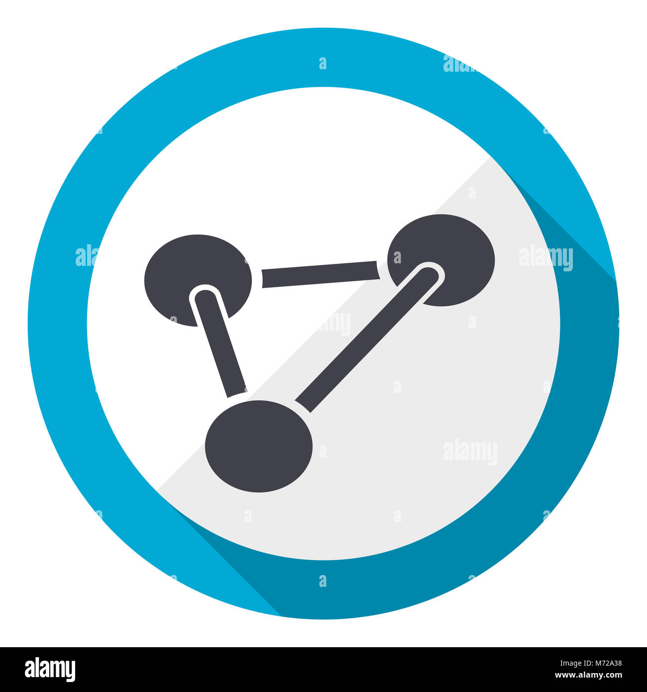 Chemistry blue flat design web icon Stock Photo - Alamy