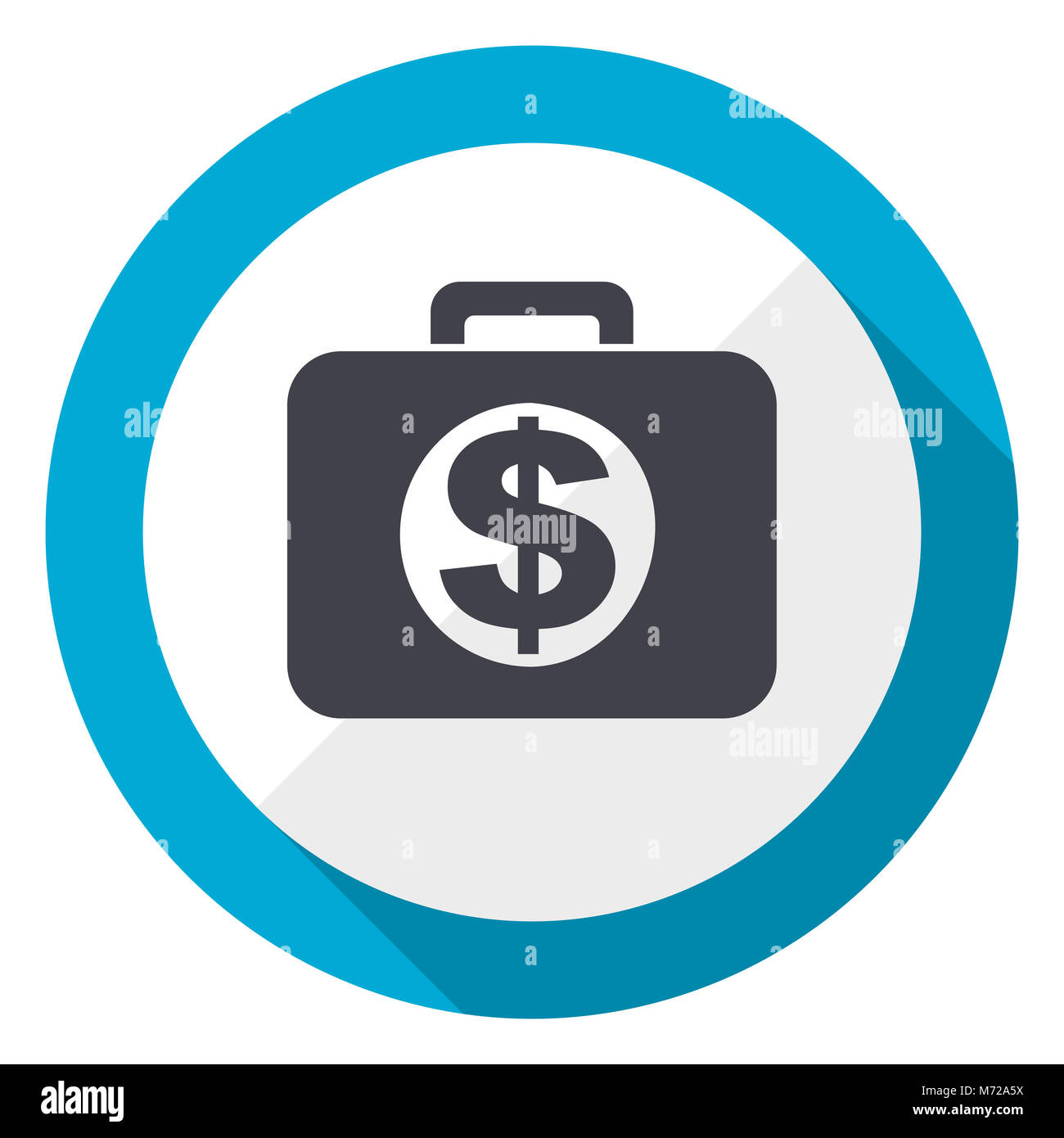 Financial blue flat design web icon Stock Photo - Alamy