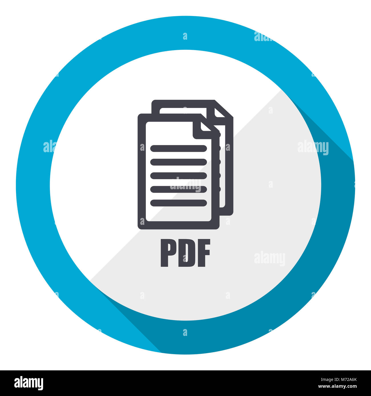 Pdf blue flat design web icon Stock Photo - Alamy