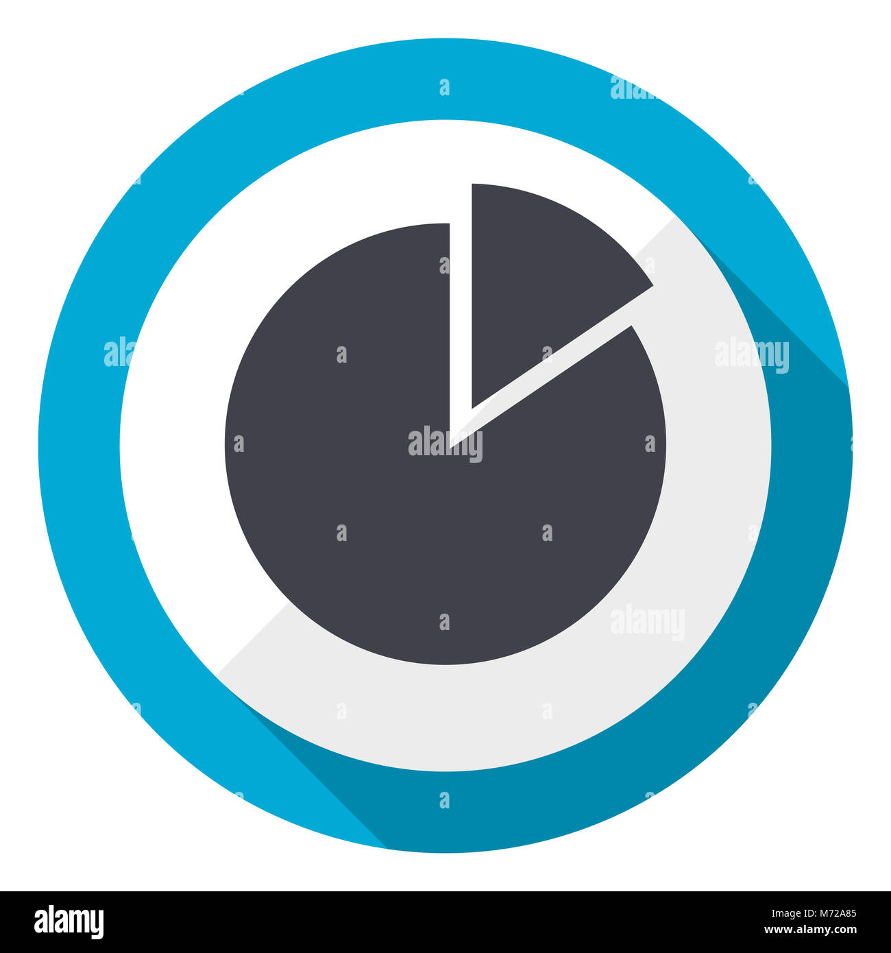 Chart blue flat design web icon Stock Photo - Alamy