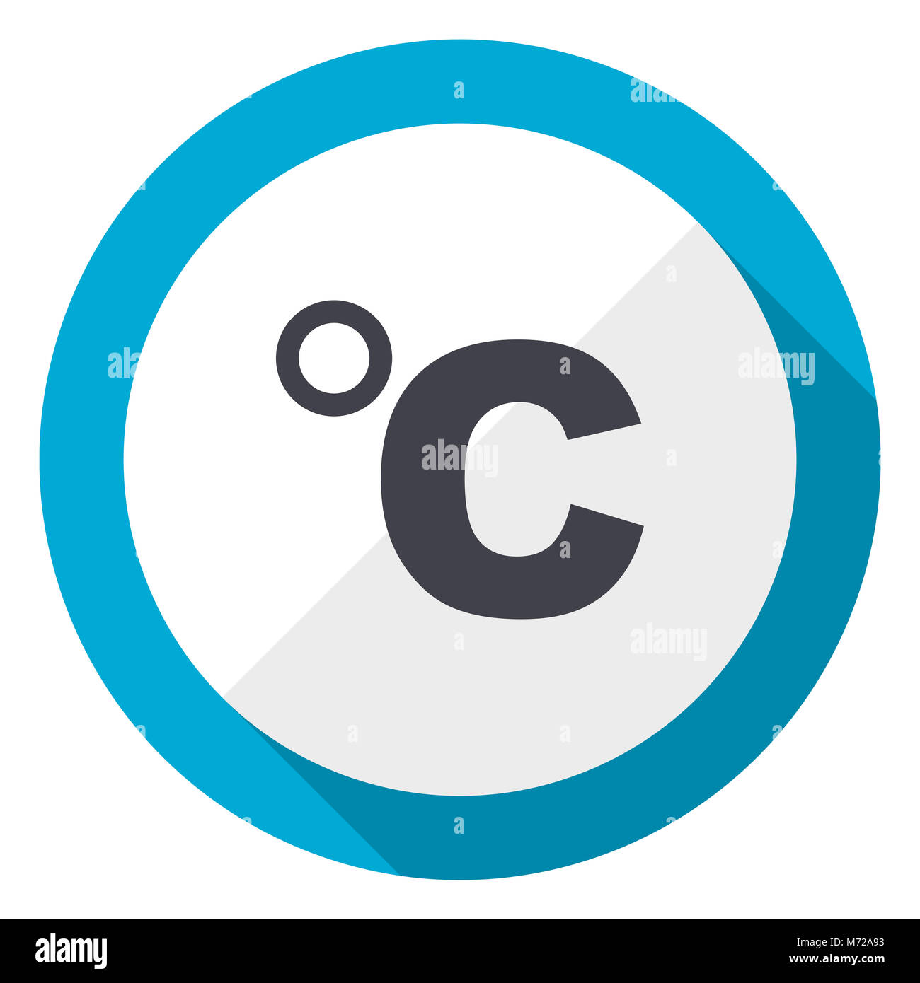 Celsius blue flat design web icon Stock Photo - Alamy