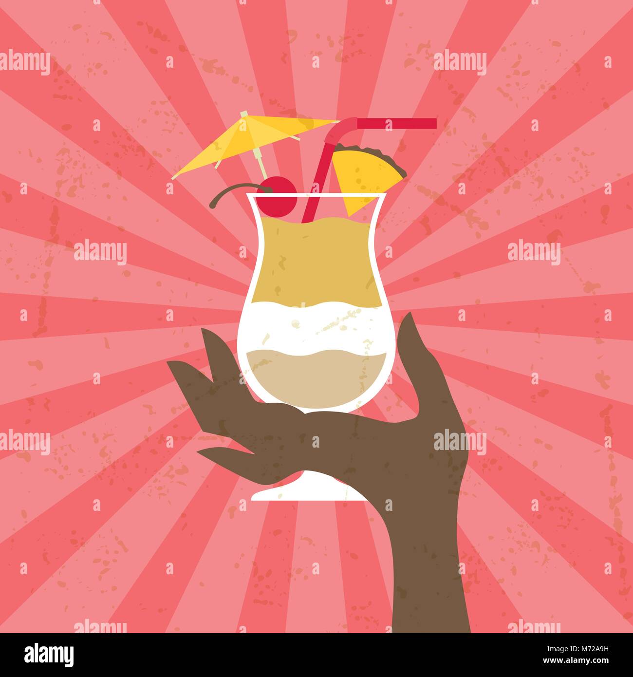 Pina colada Stock Vector Images - Alamy