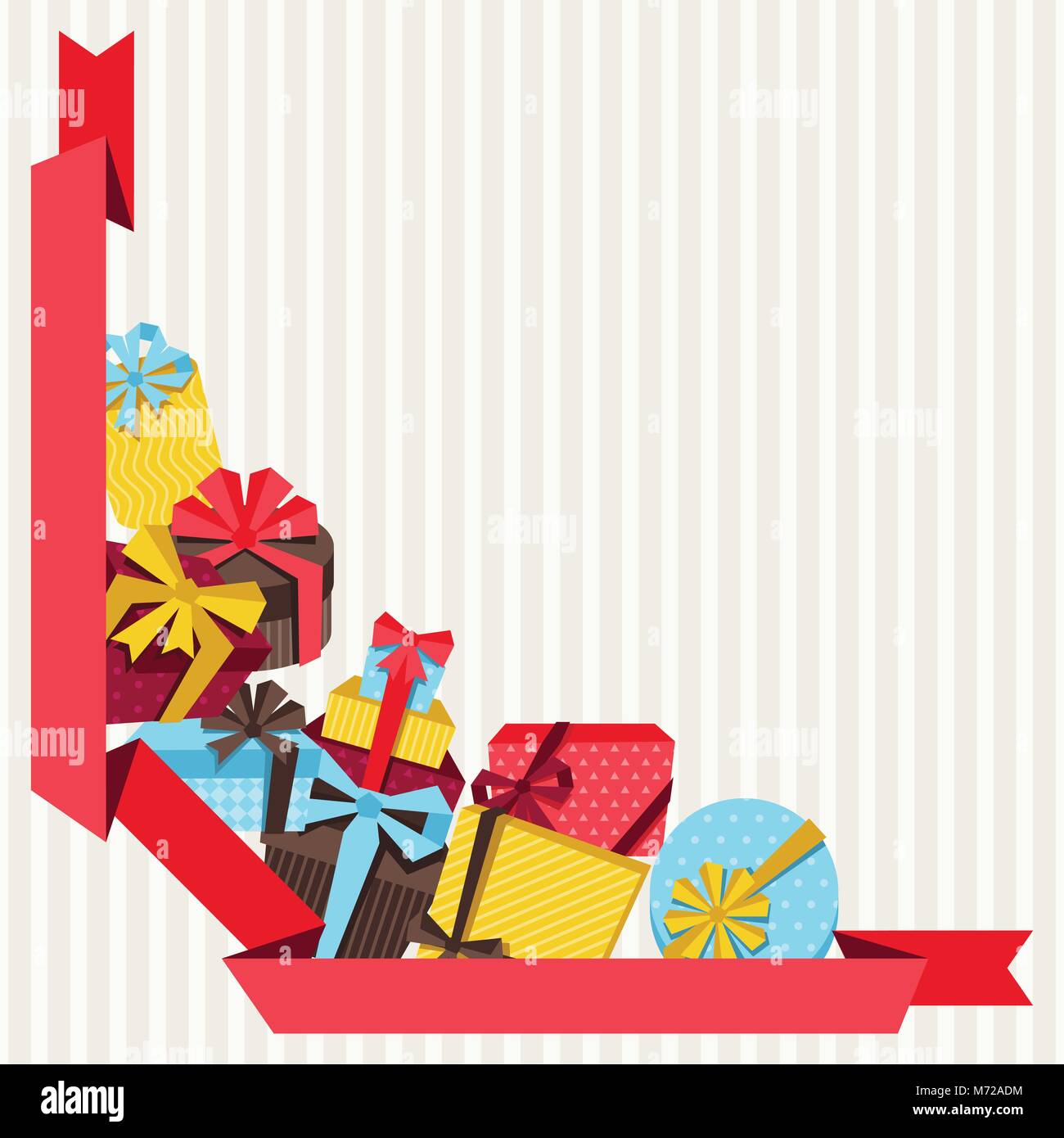 Celebration background or card with colorful gift boxes Stock Vector ...
