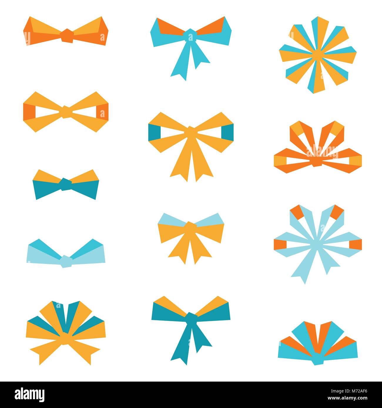 Set of various abstract bows and ribbons Stock Vector Image & Art - Alamy